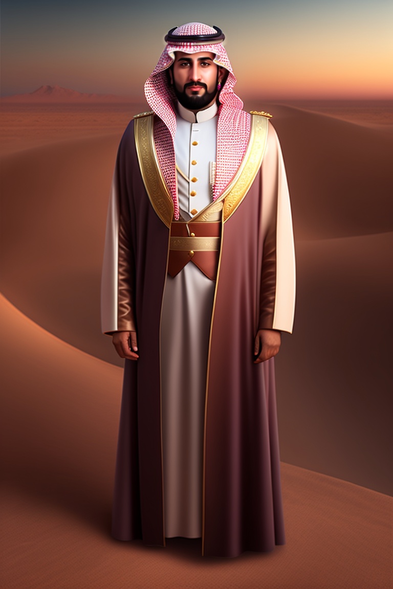 Lexica - Prince Mohammed bin Salman, full body, he looks proudly at the ...