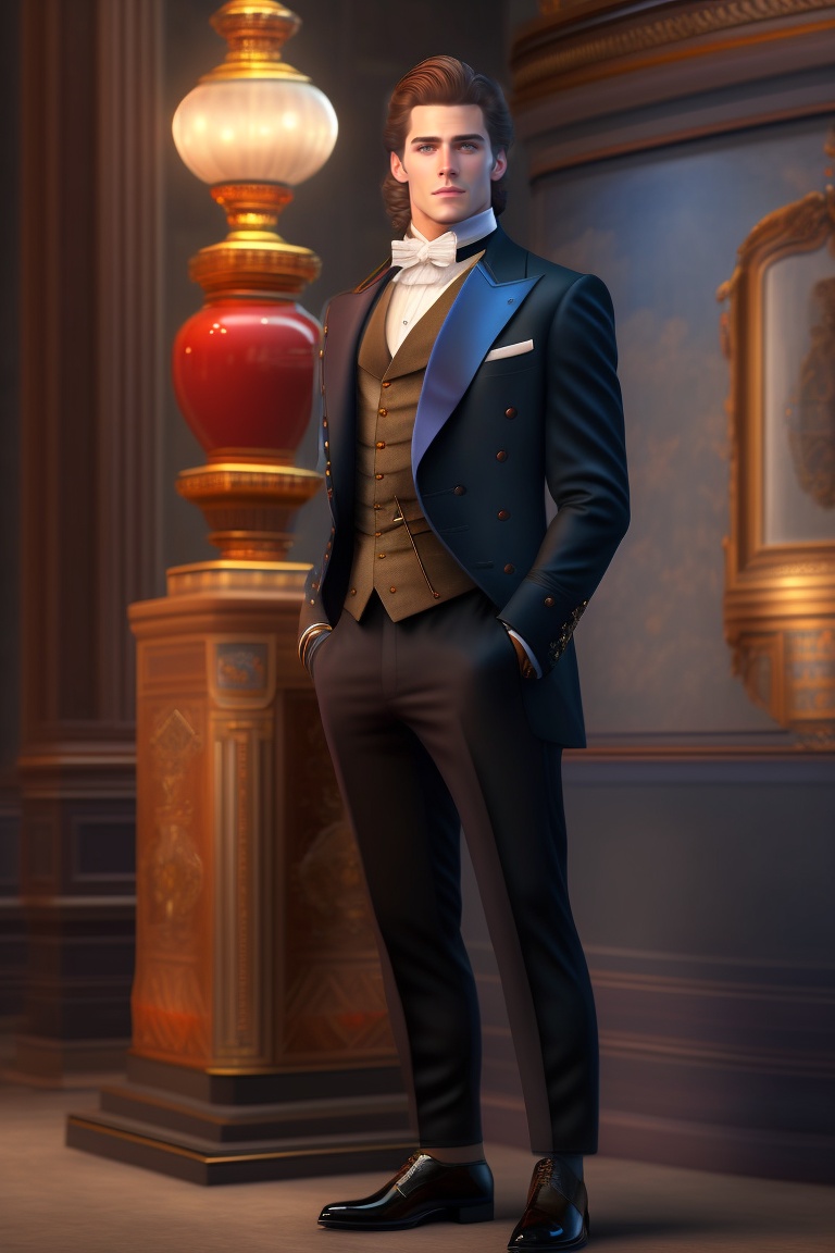 Lexica - A tall gentleman, attractive genius.