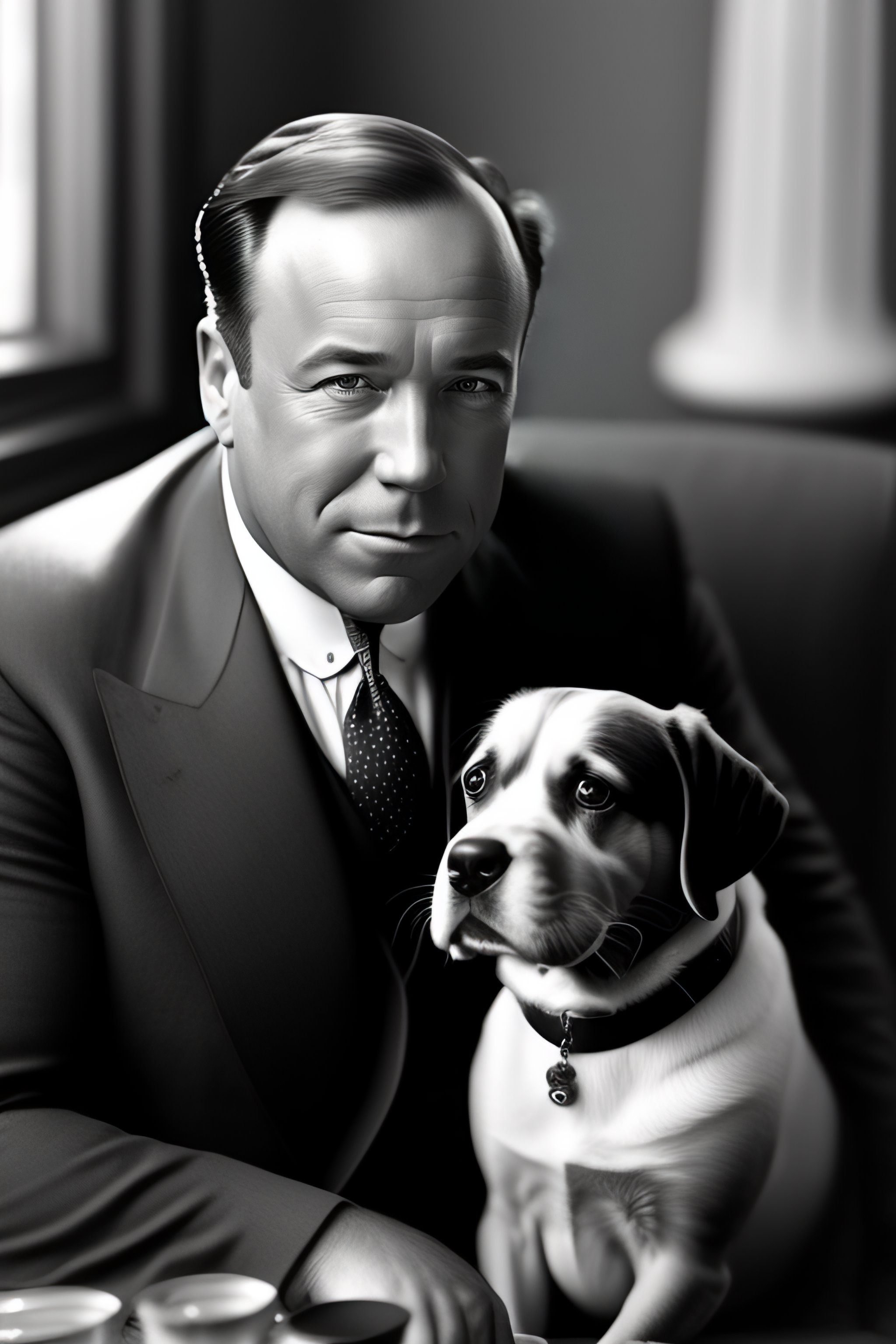 Lexica - Alex jones, 1920s, eating a dog