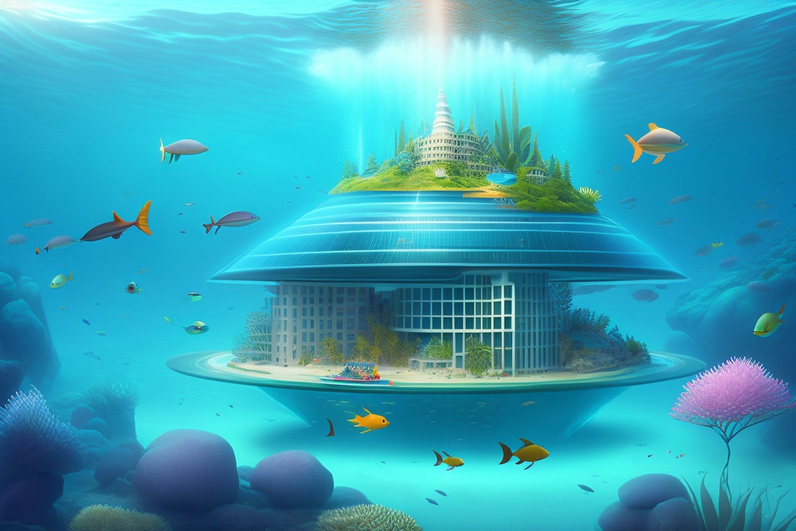 Lexica - Underwater City: Create an underwater scene with submerged ...