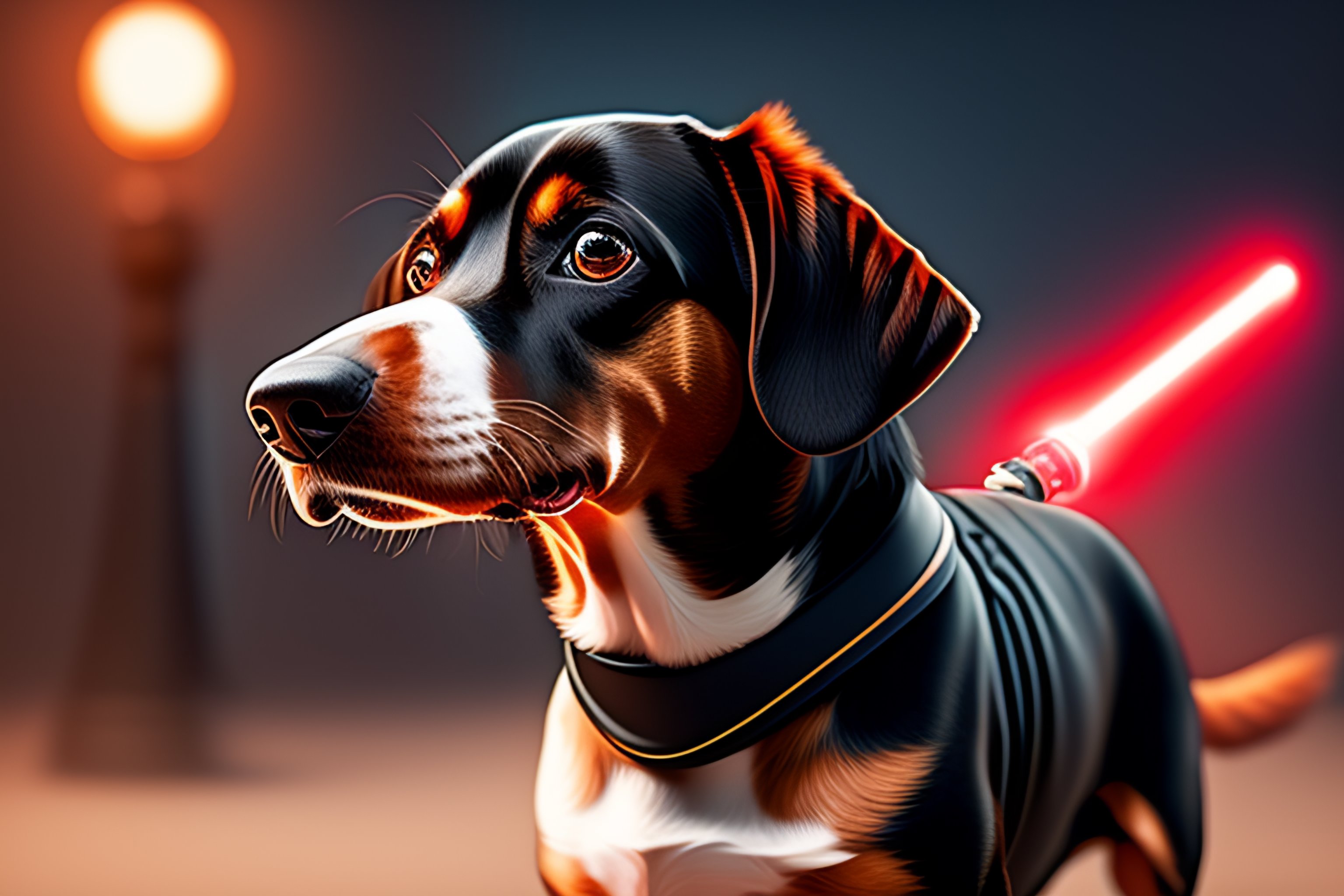 Lexica - Star Wars scene artificial intelligence dog small black and ...