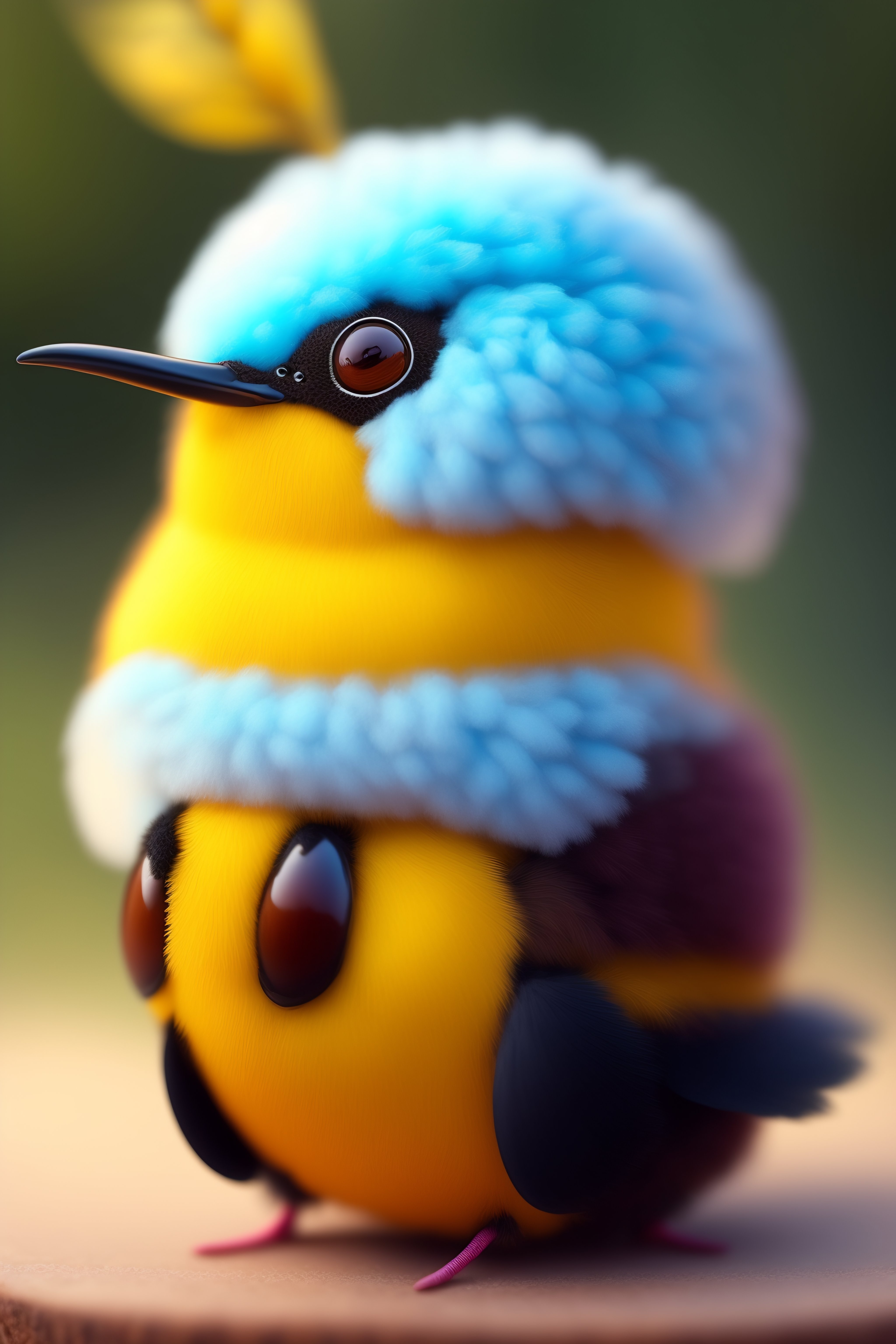 Lexica - A cute, fun-loving, fluffy cartoon hummingbird named jiffy ...