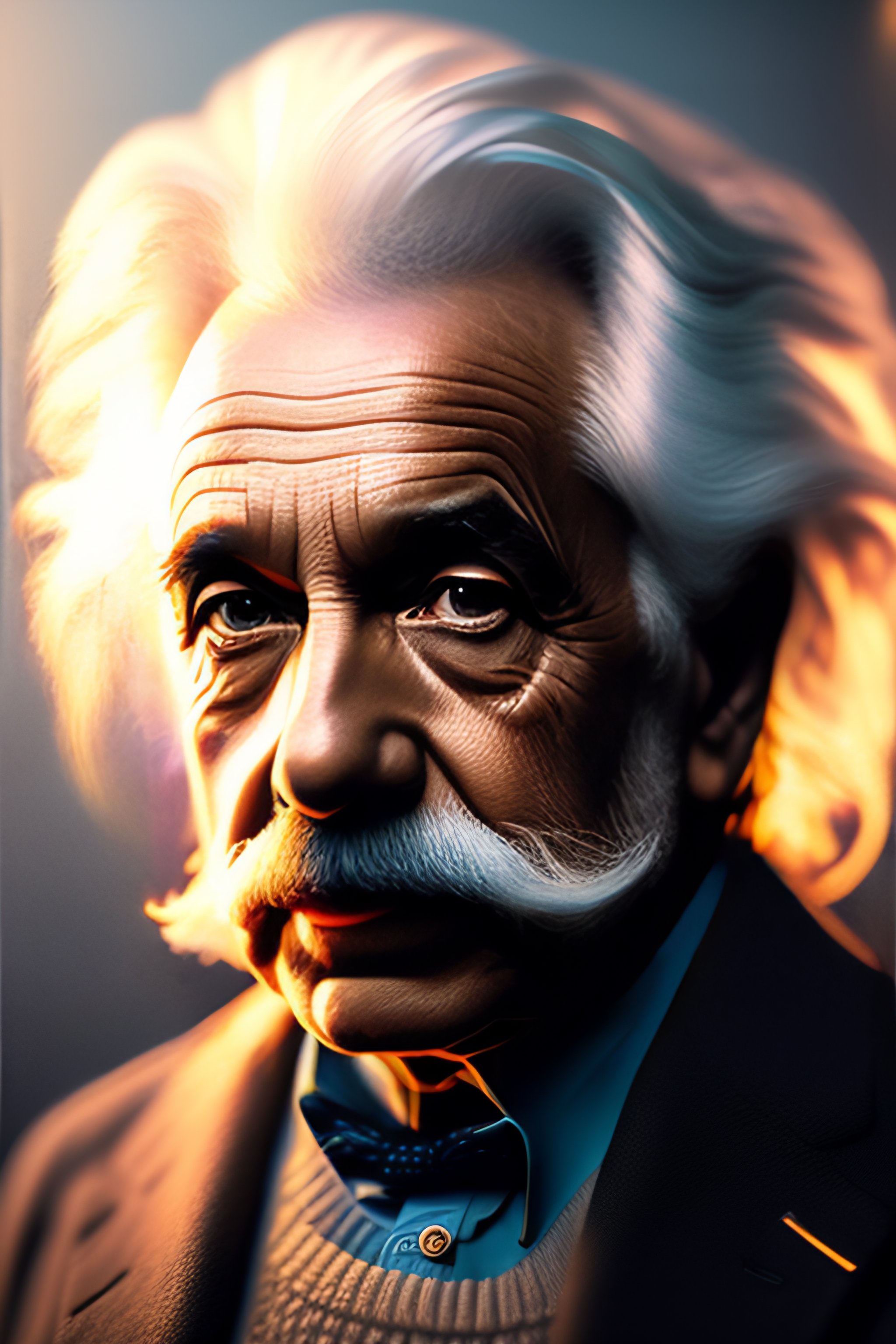 Lexica - Hyper realistic 8k Albert Einstein, perfect composition ...