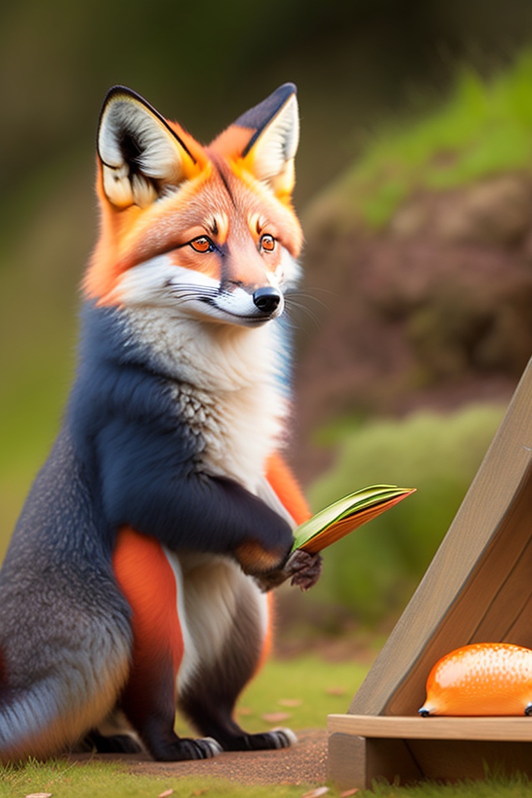 Lexica - Show Freddie, the cunning and greedy fox, with a mischievous ...