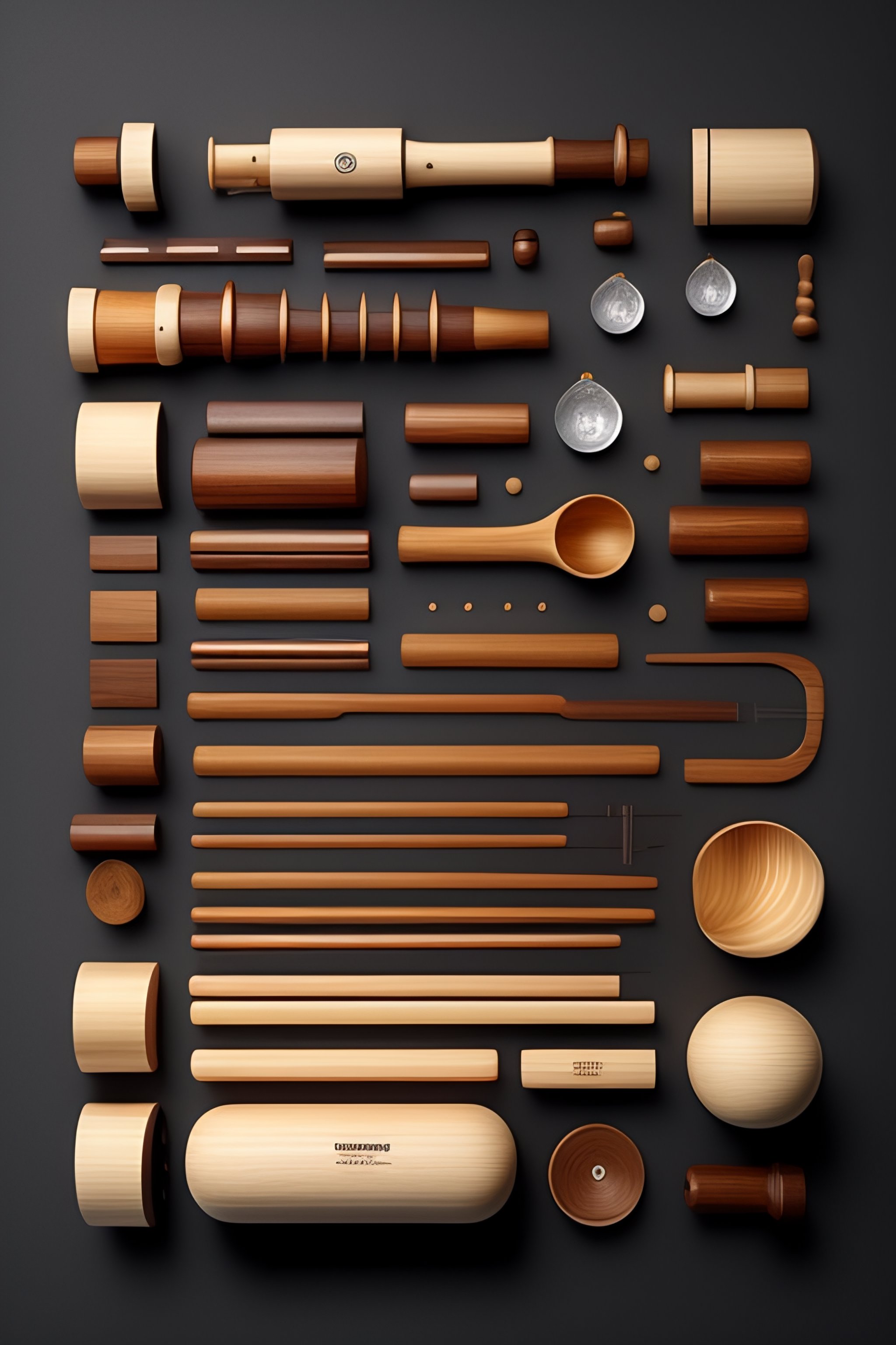 Lexica - Wood instruments, Knolling, Knolling layout, Deconstruction ...