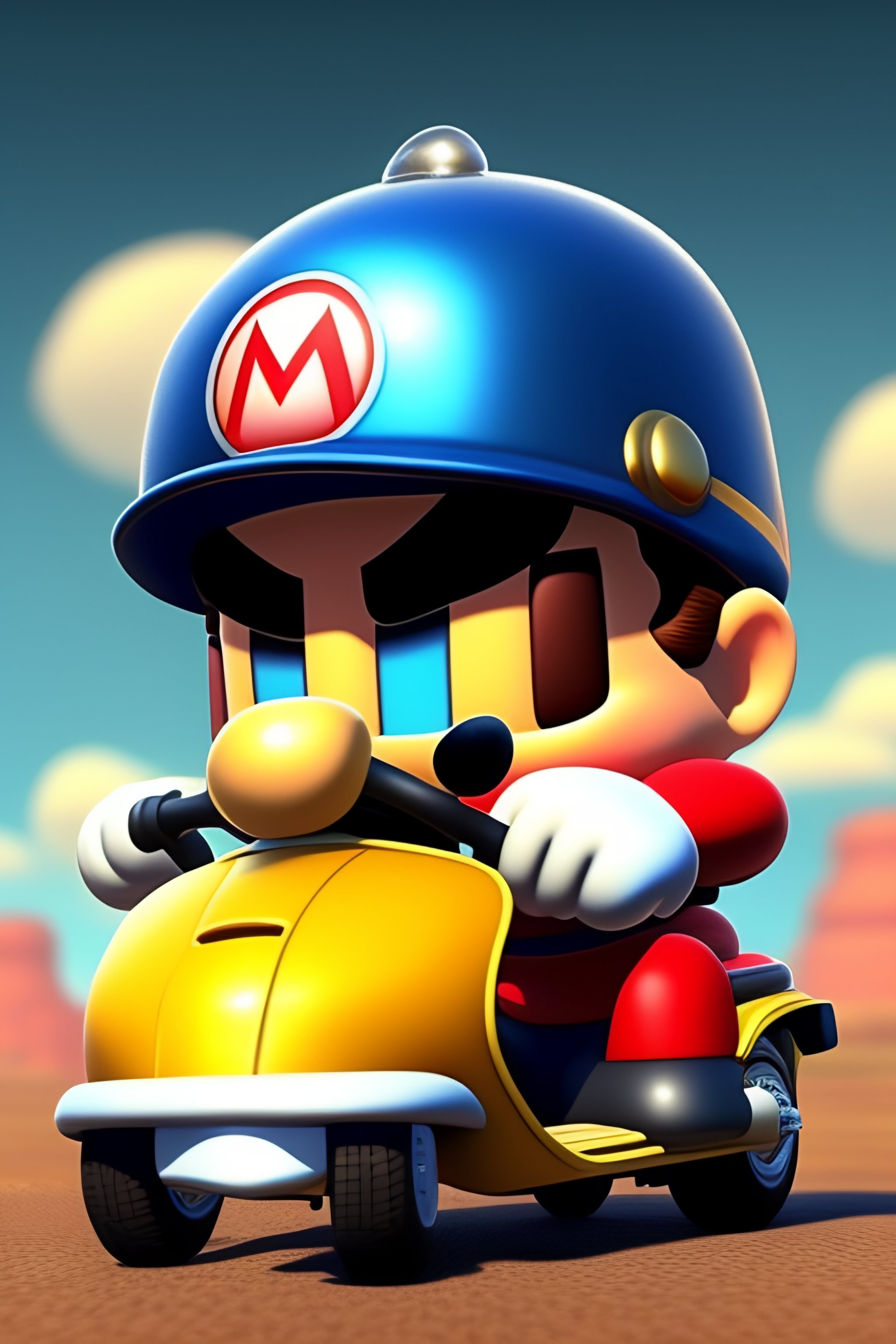 Lexica - John cena as a mario character in mario 64scooter