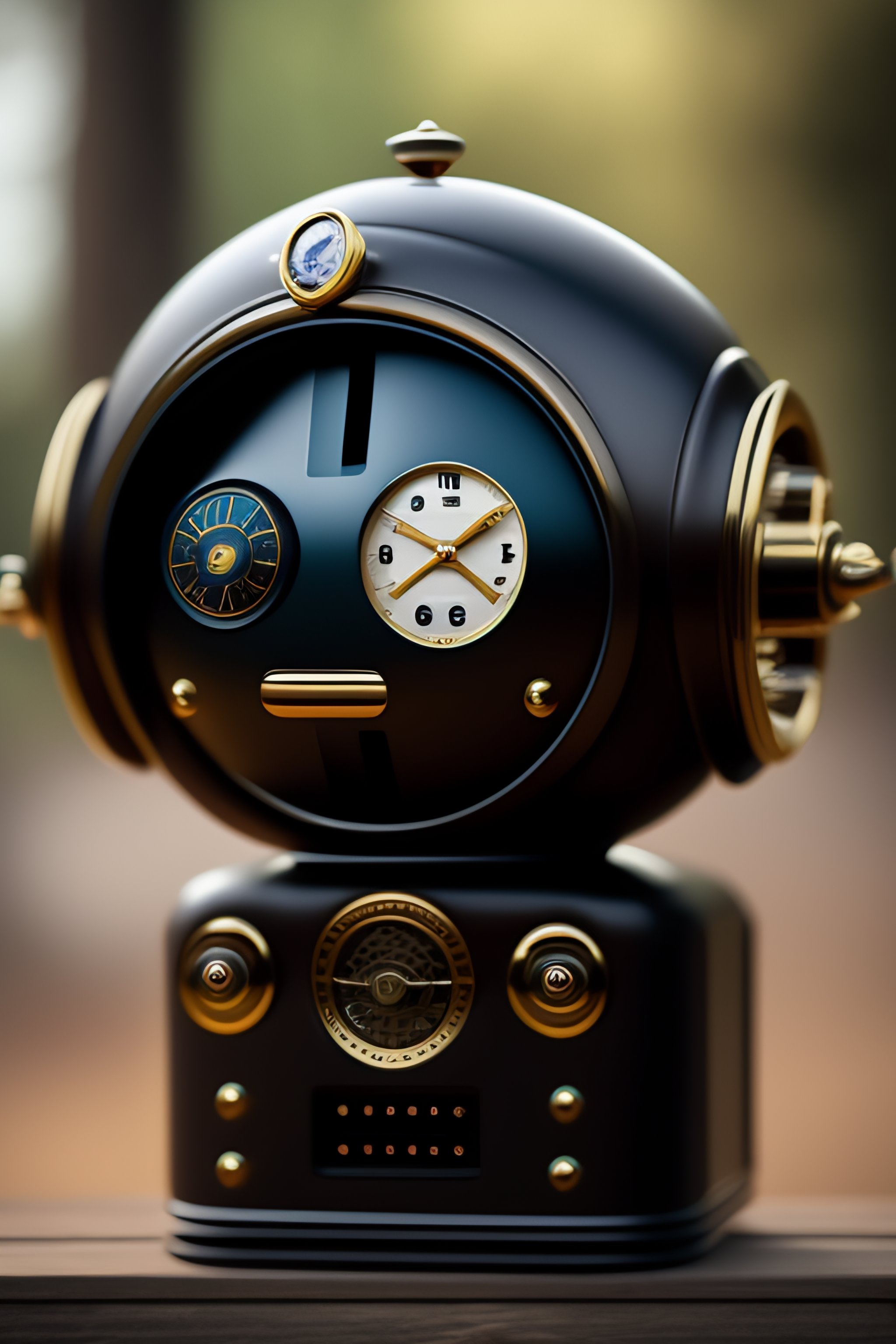 Lexica - Robot with the face of a clock dial