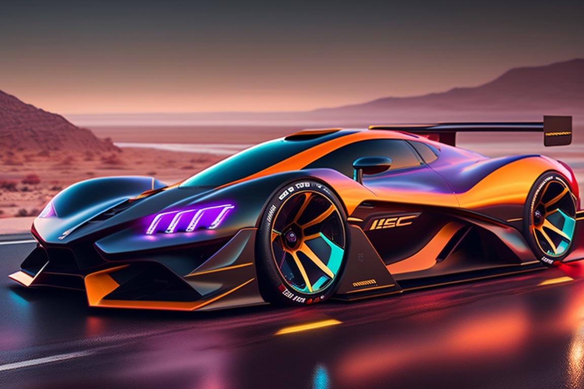 Lexica - Realistic car racing,ultra graphic,cyberpunk,road