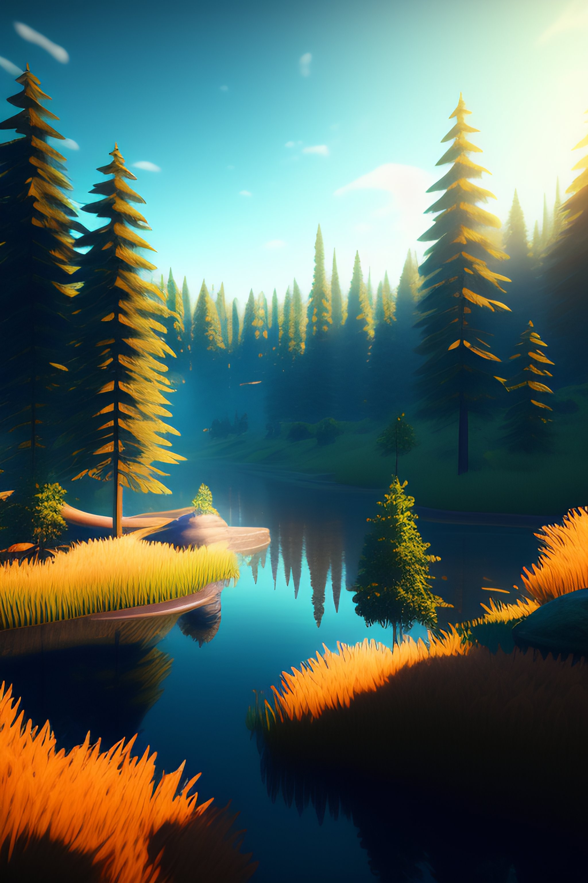 Lexica - Summer forest, unreal engine