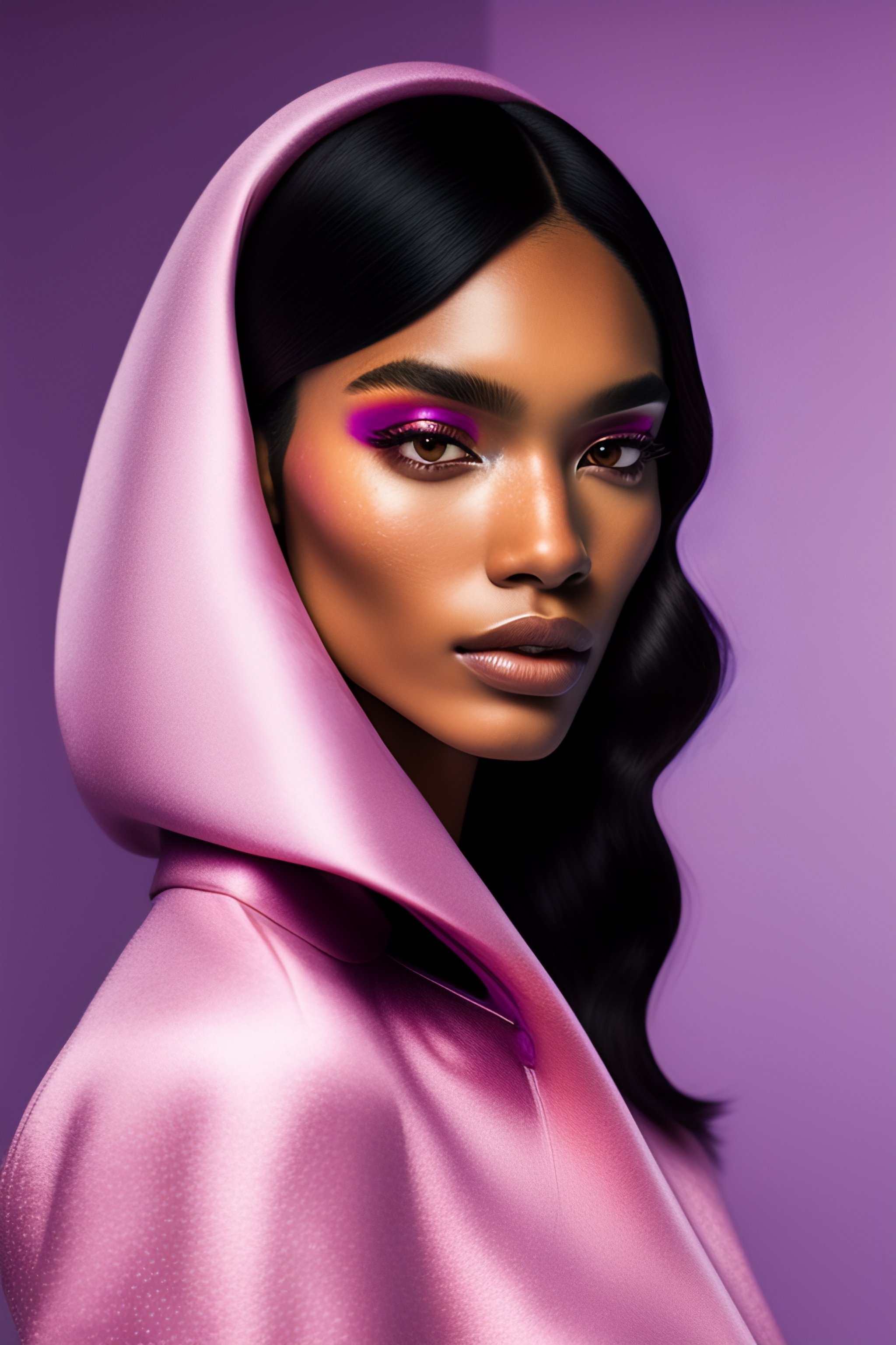 Lexica - A photo close-up of a beautiful black haired woman with light ...