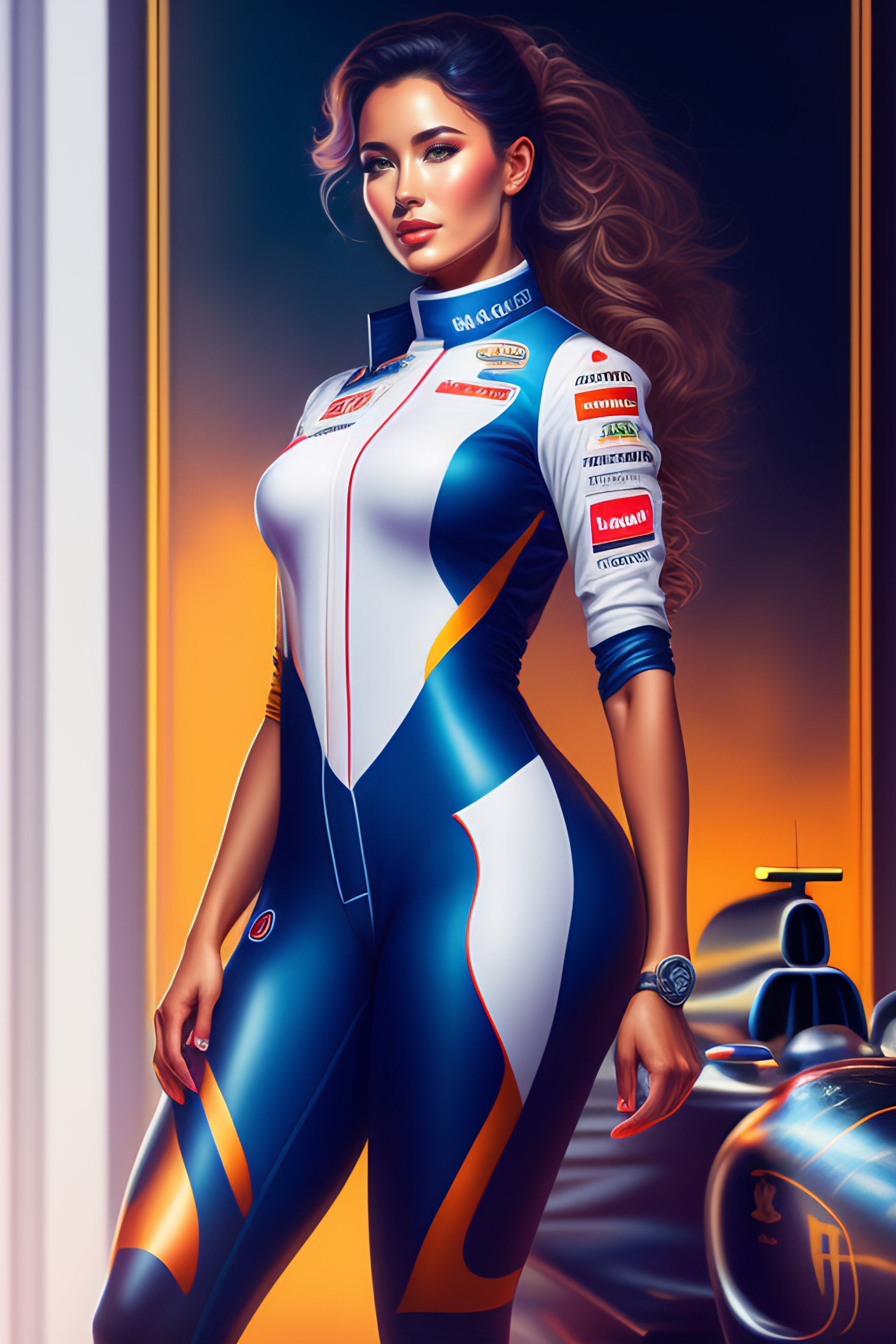 Lexica - JULIETTE as a formula 1 professional, full body view, wearing ...