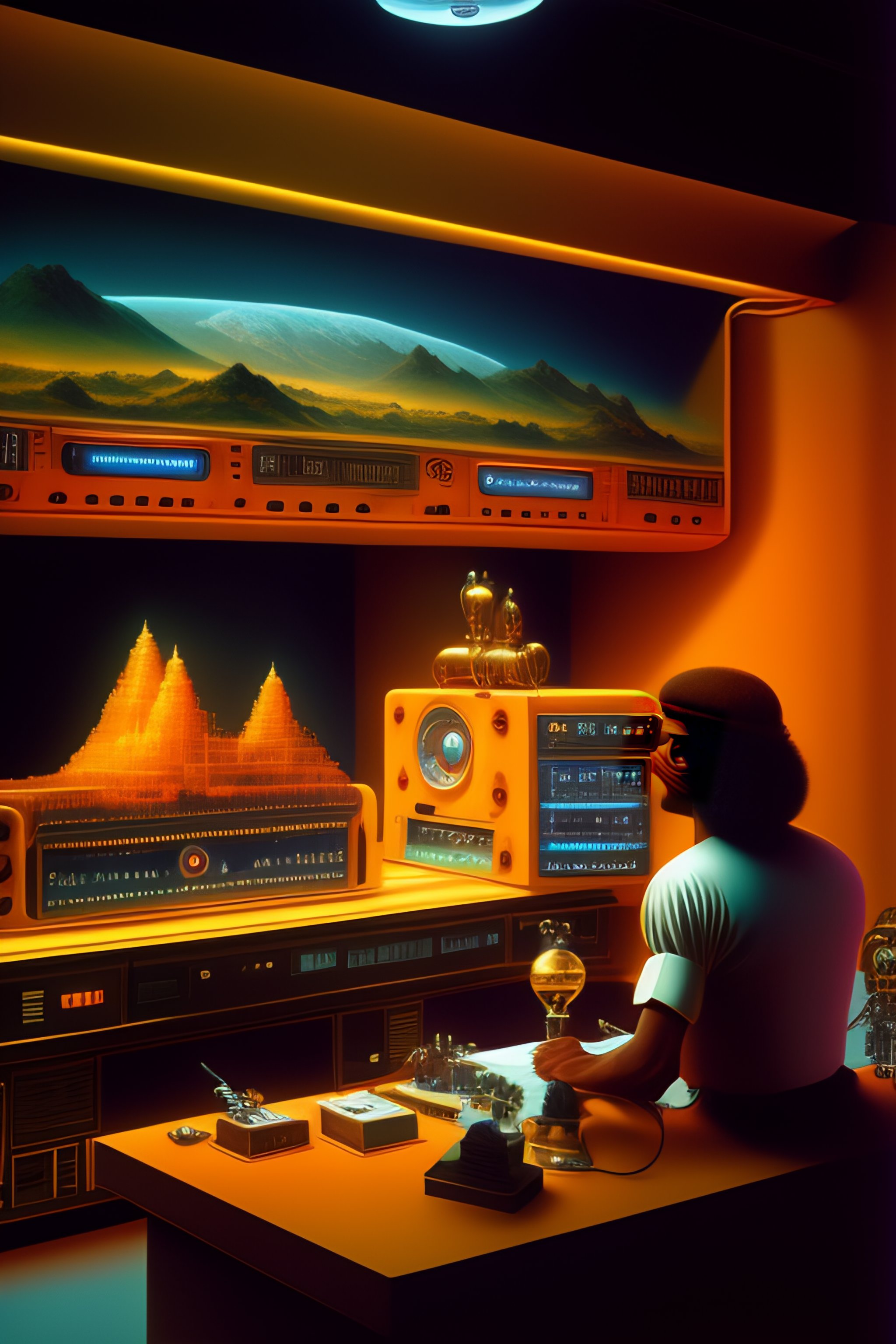 Lexica - A painting of some people in a room, by David B. Mattingly ...