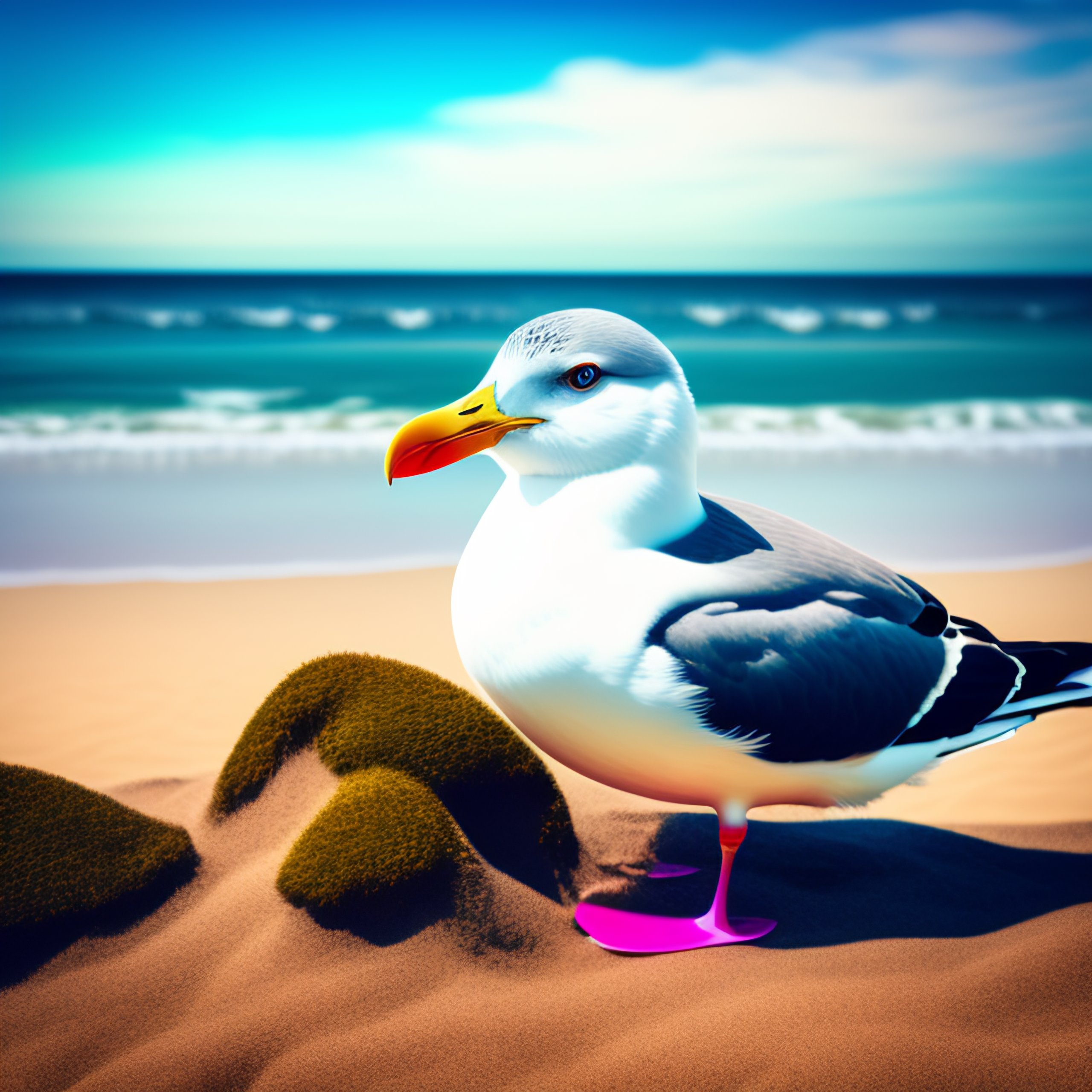 Lexica - A day at the beach with a naughty seagull