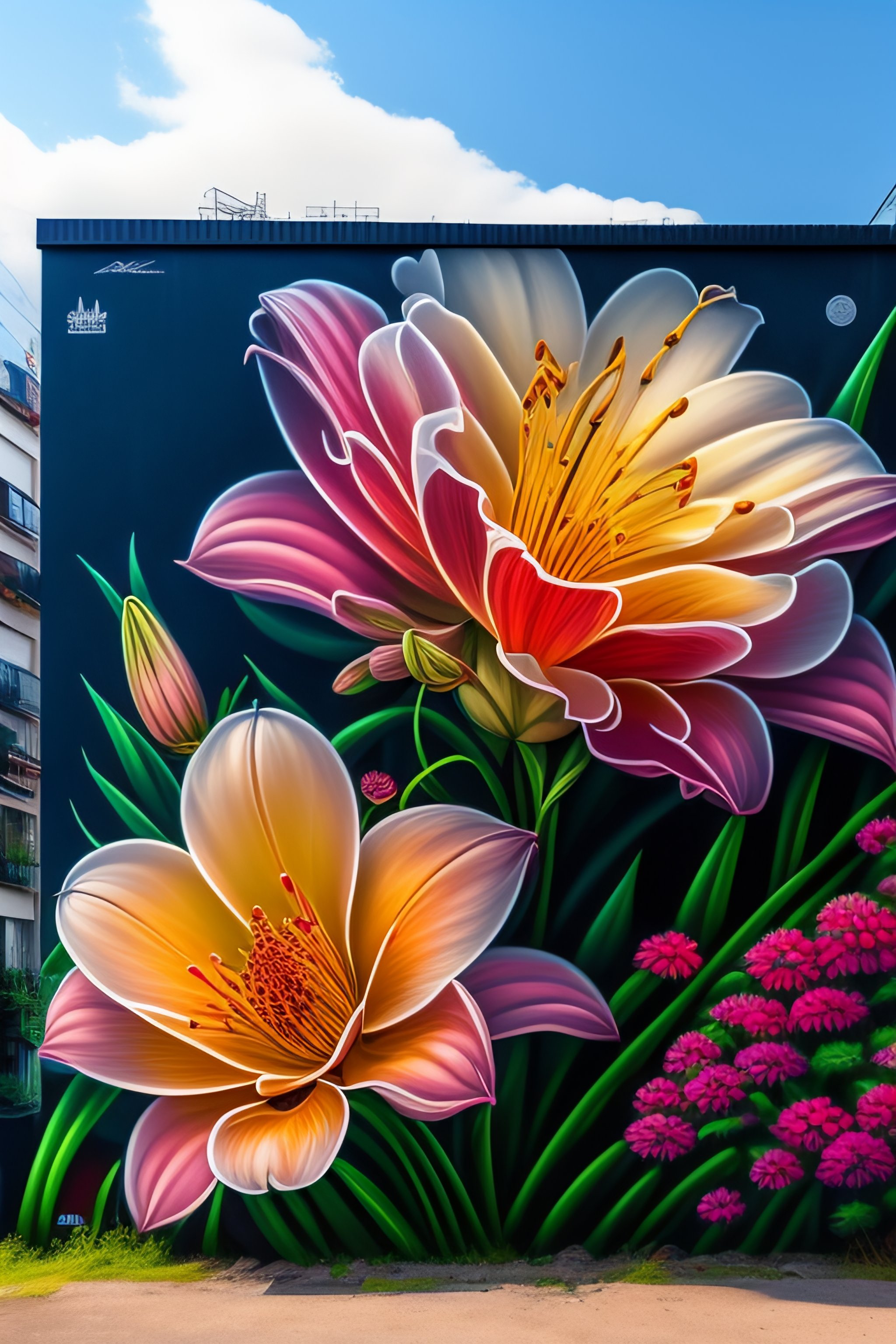 Lexica - Fine art graffiti, hyperdetailed, lily, Japanese, kolmogorov ...