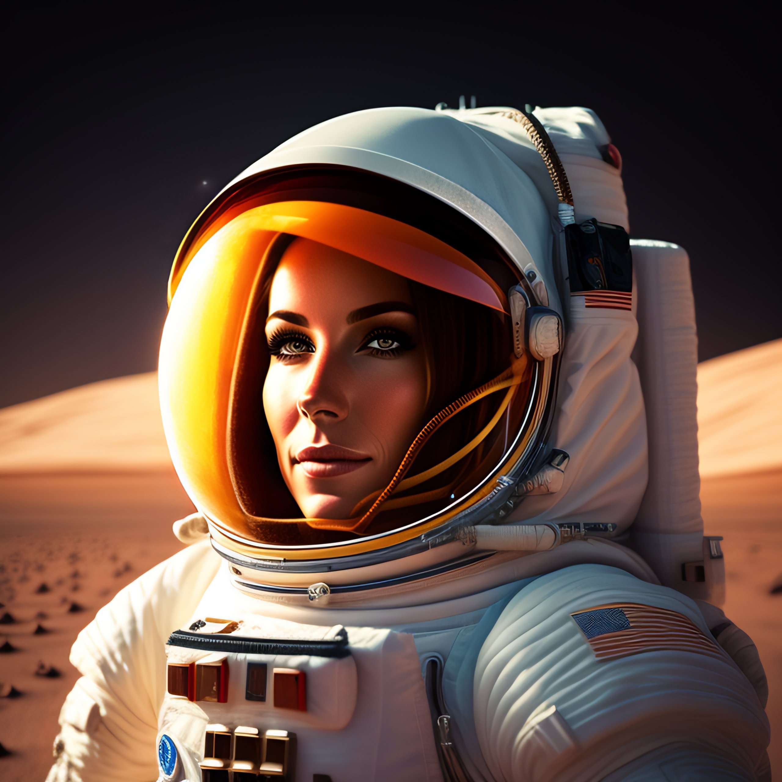 Lexica - Astronaut on mars portrait