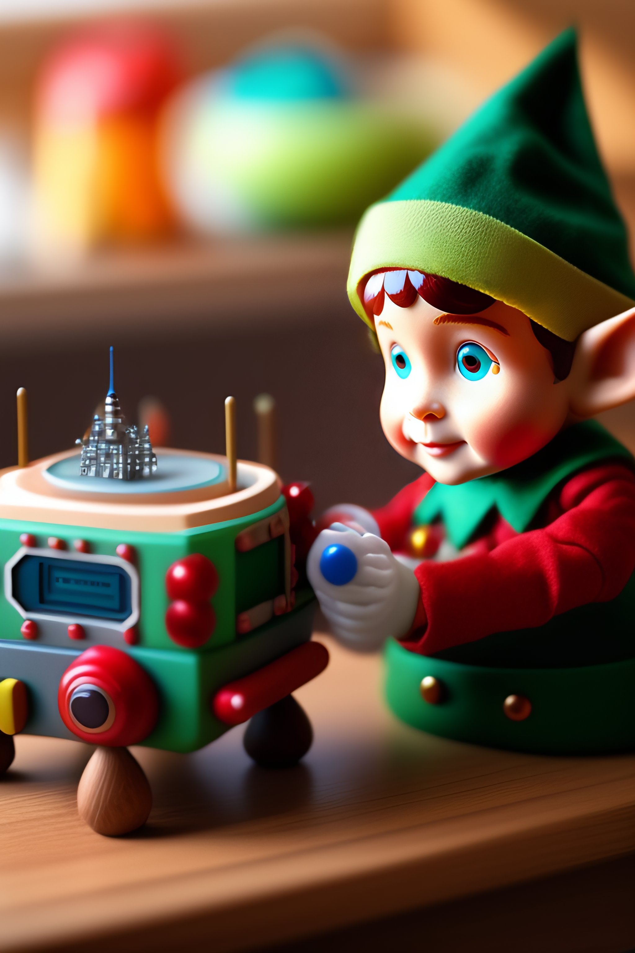 Lexica - An elf making a robot toy