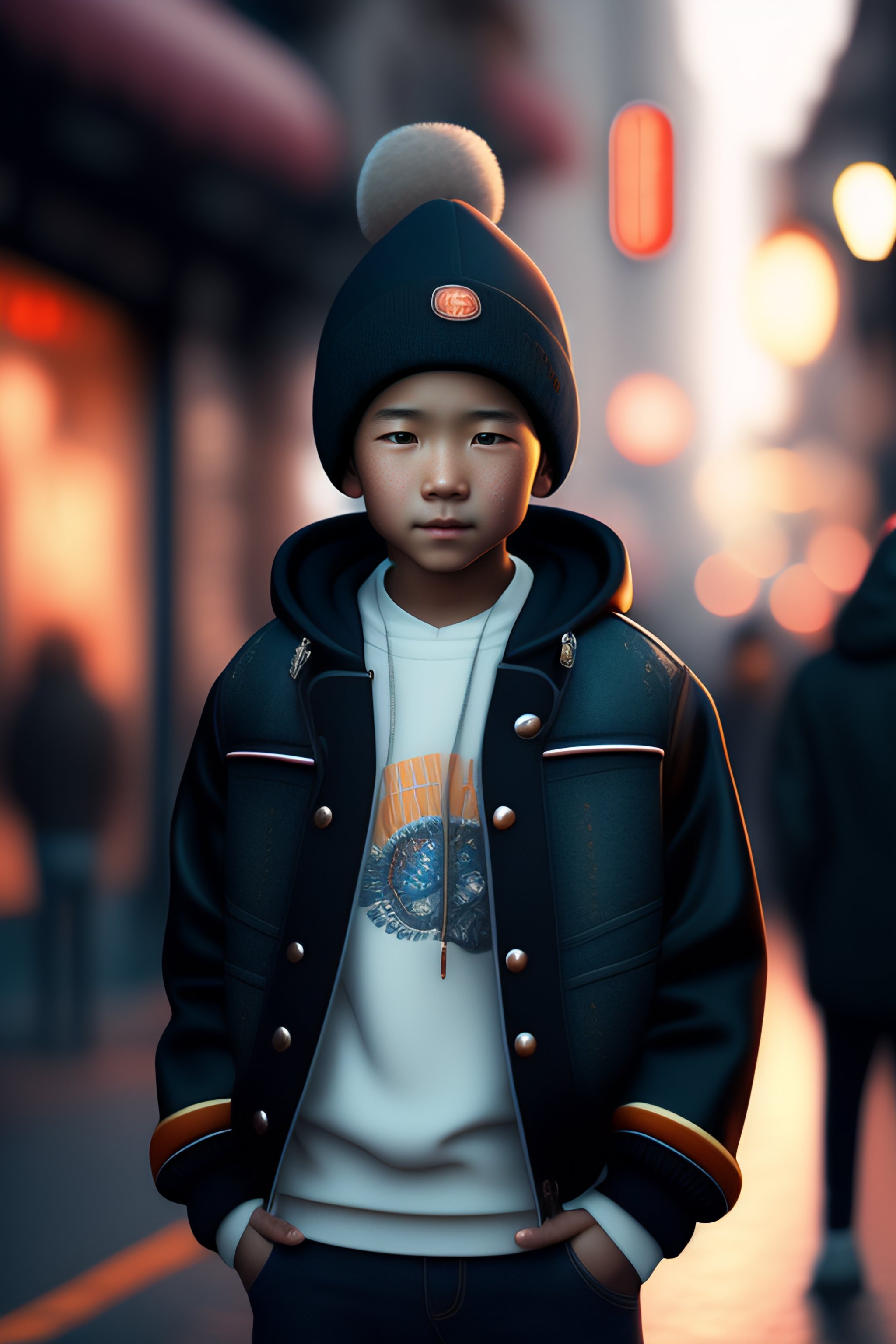Lexica - Pltn style, Boy wearing beanie, black jacket, denim, dancing ...