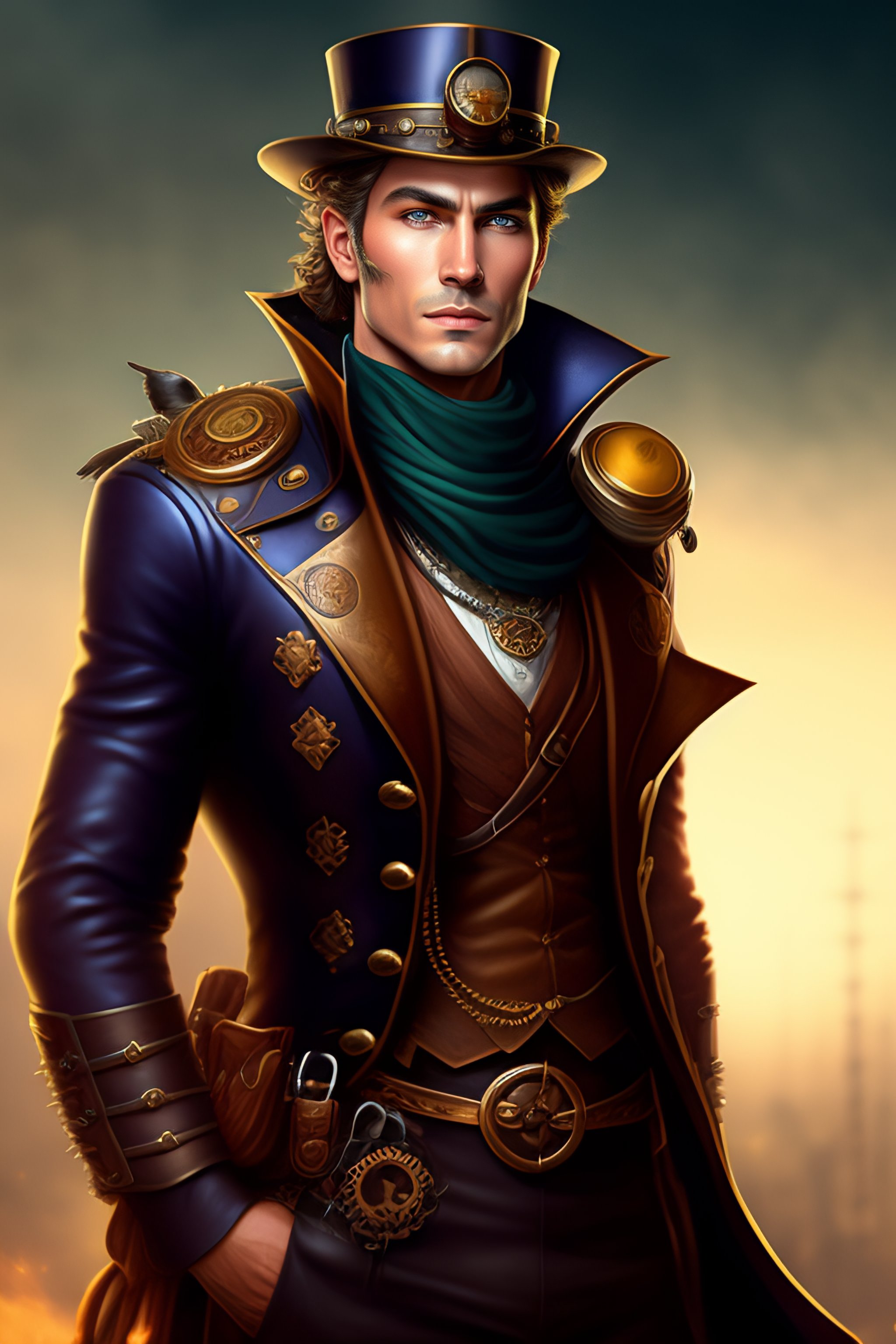 Lexica - Steampunk odin and a mechanic crow