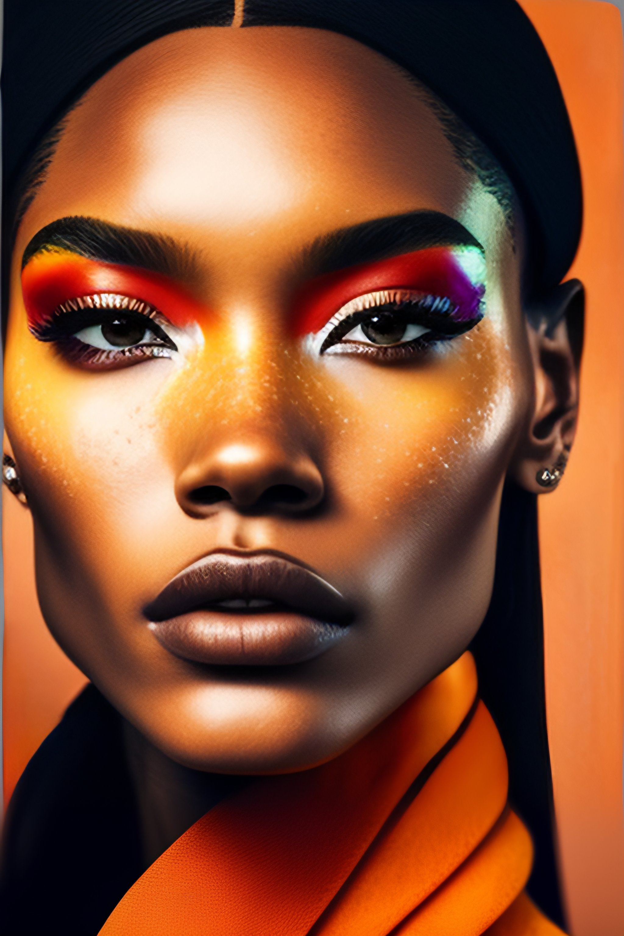 Lexica - A photo close-up of a beautiful woman with freckles, fashion ...