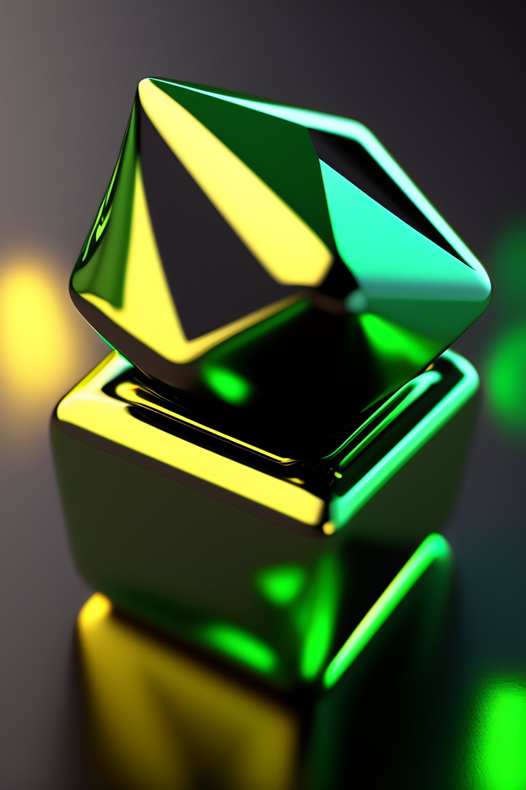 Lexica - A photorealistic render of a metallic crystalline neotribal ...