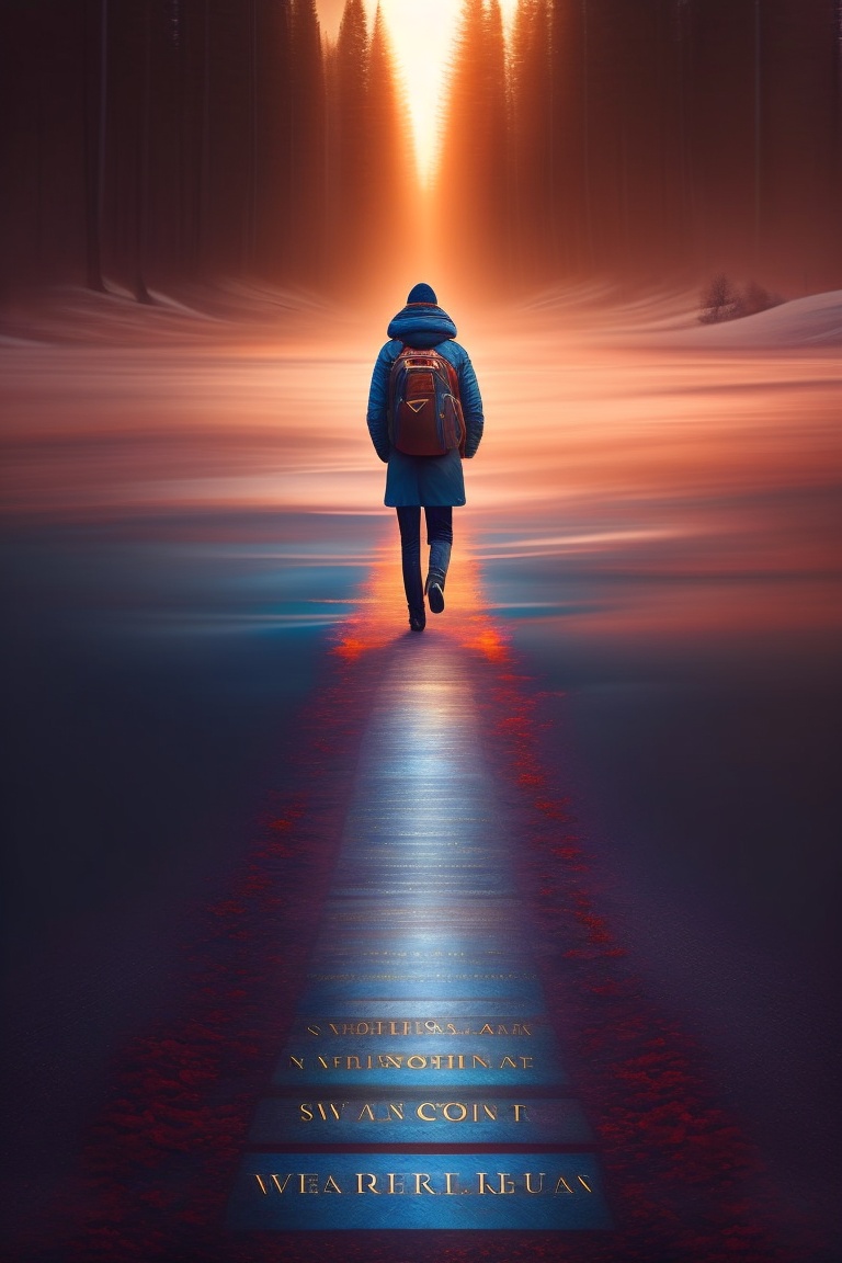 Lexica - Depict a person walking on a path of truth, characterized by honesty, integrity, and ...