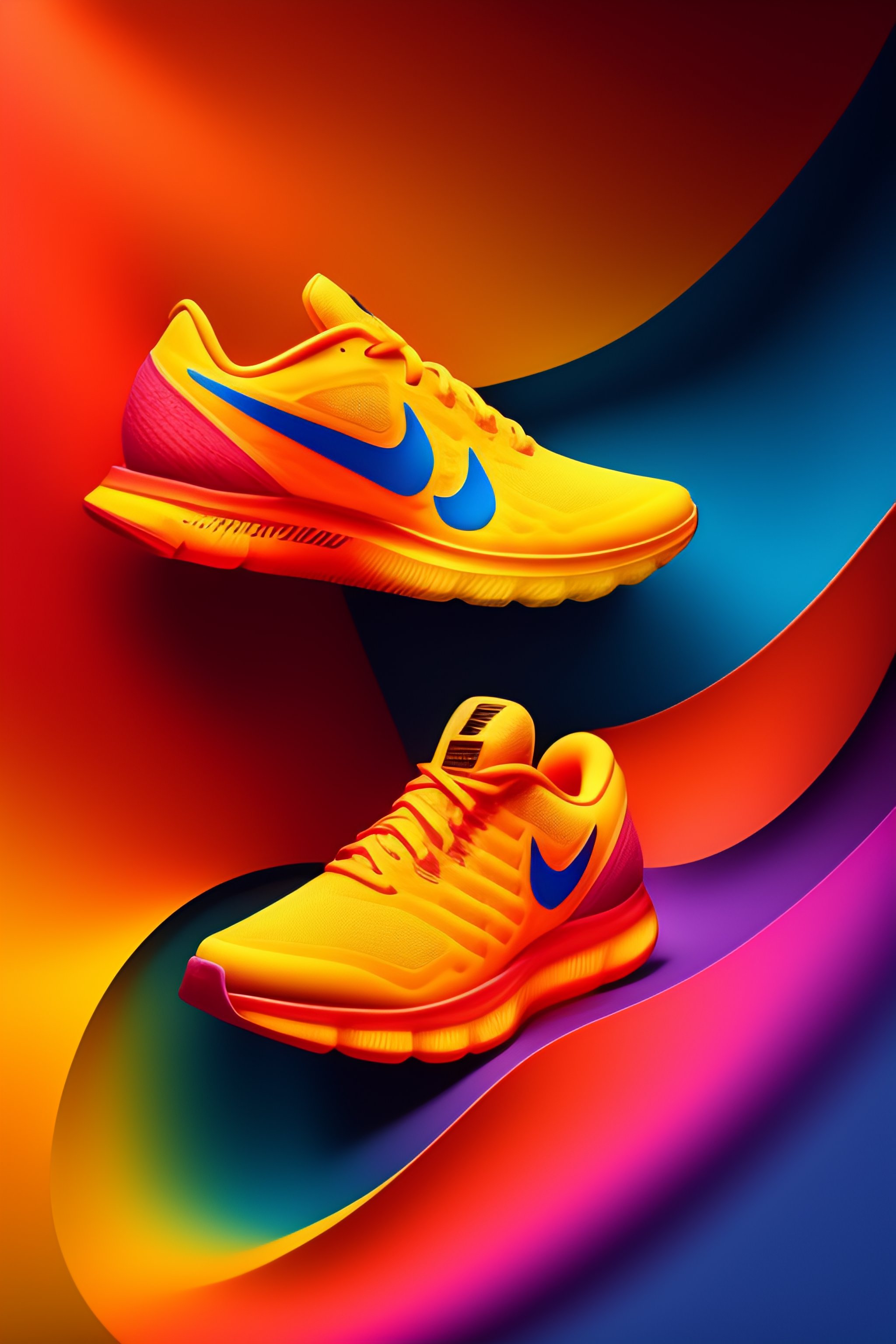 Lexica - Yellow blue orange red color nike shoes
