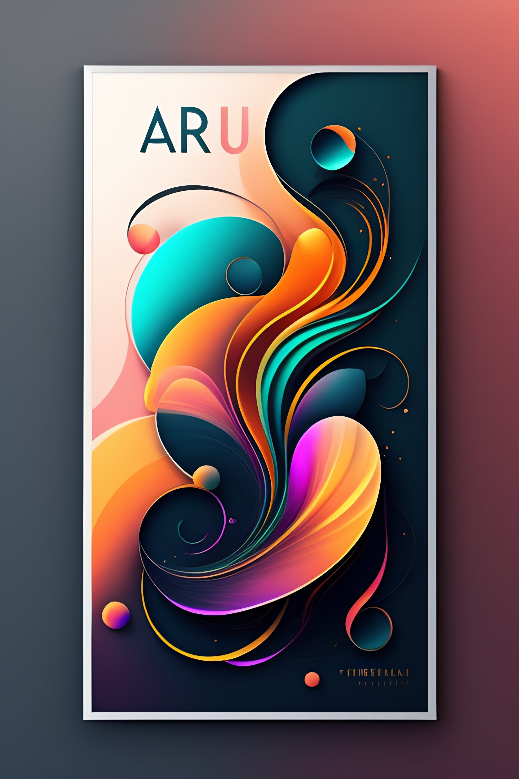 Lexica - Poster vector design mockup for a party with abstract floral ...