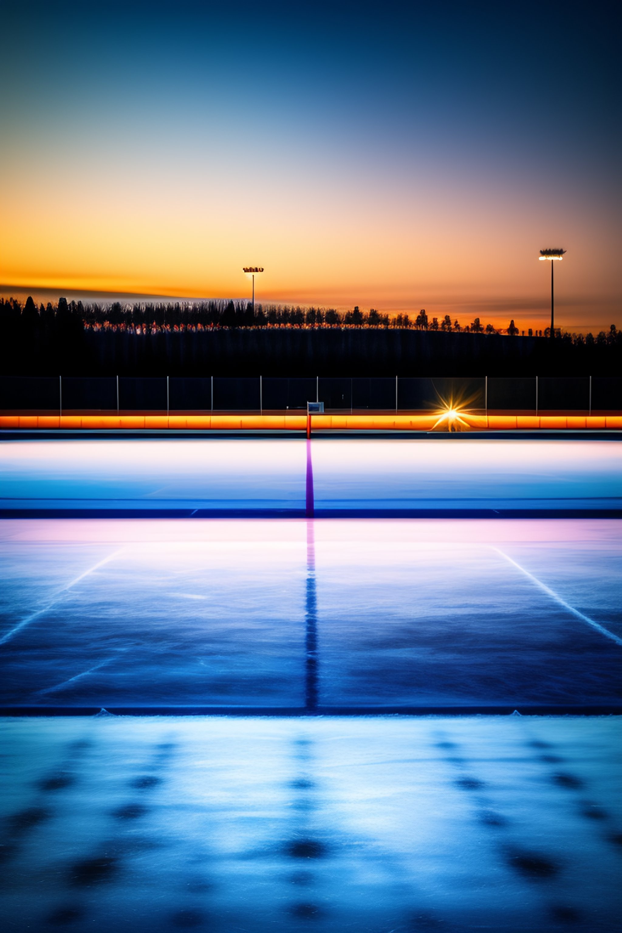 Lexica - Hockey rink with galaxy in background