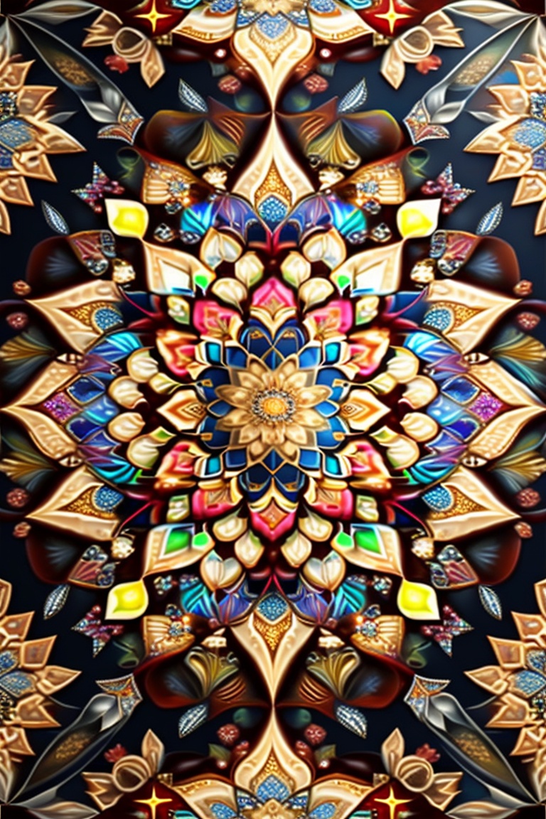 Lexica - Glas fractal mosaic kaleidoscope church mandala