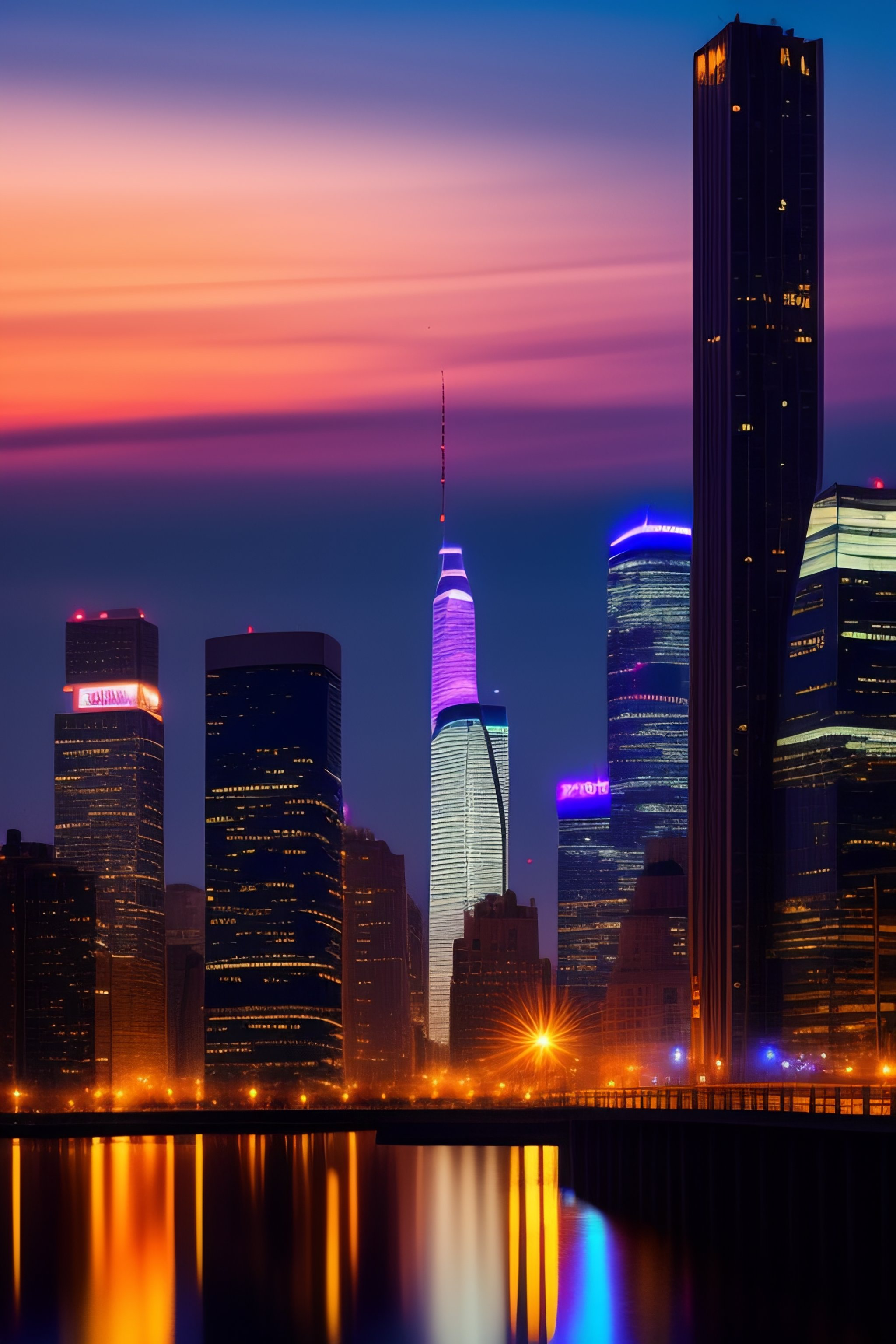 Lexica - Midnight cityscape