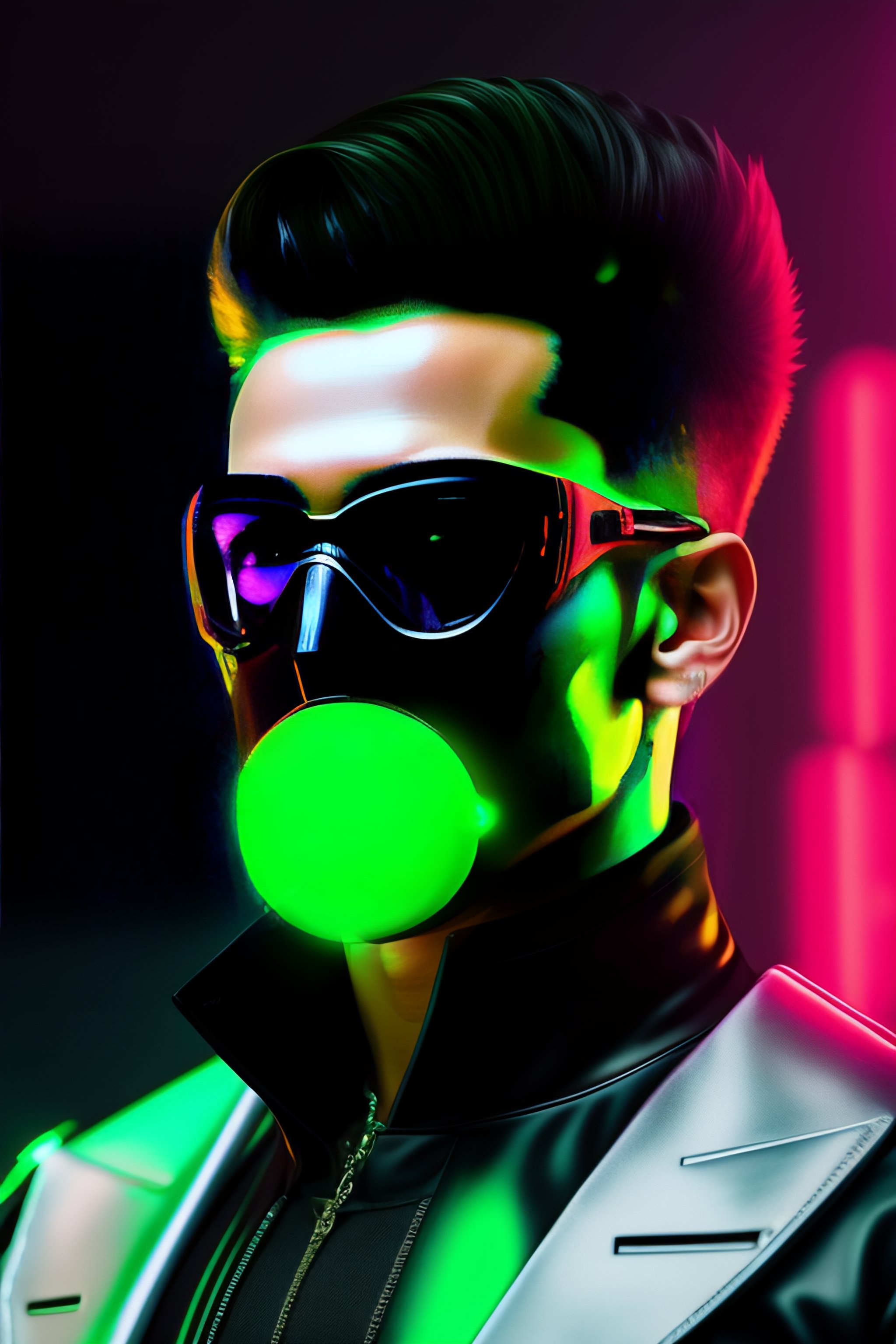 Lexica - An young man angel wearing dead pool like mask,matrix movie ...