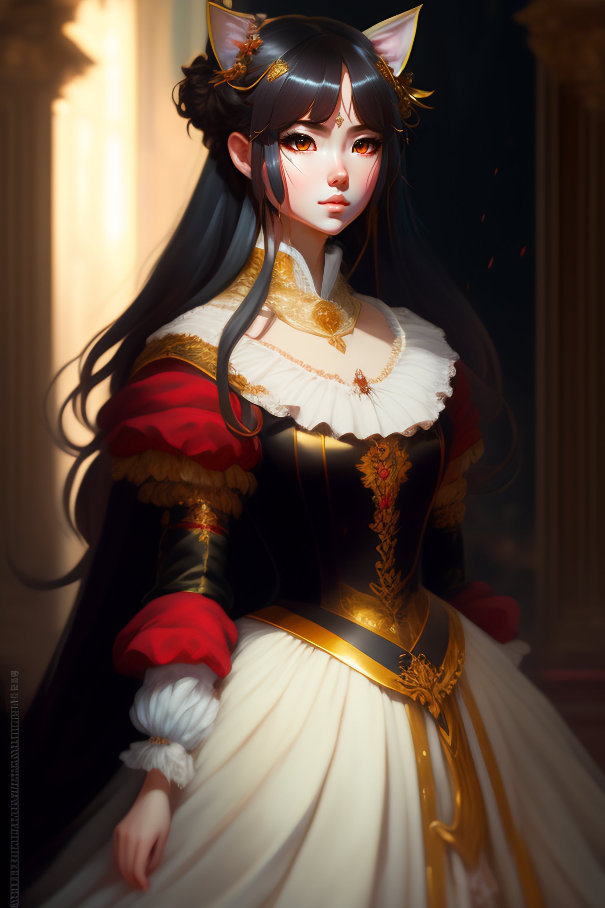 Lexica - Baroque oil painting of a ragdoll cat anime key visual full ...