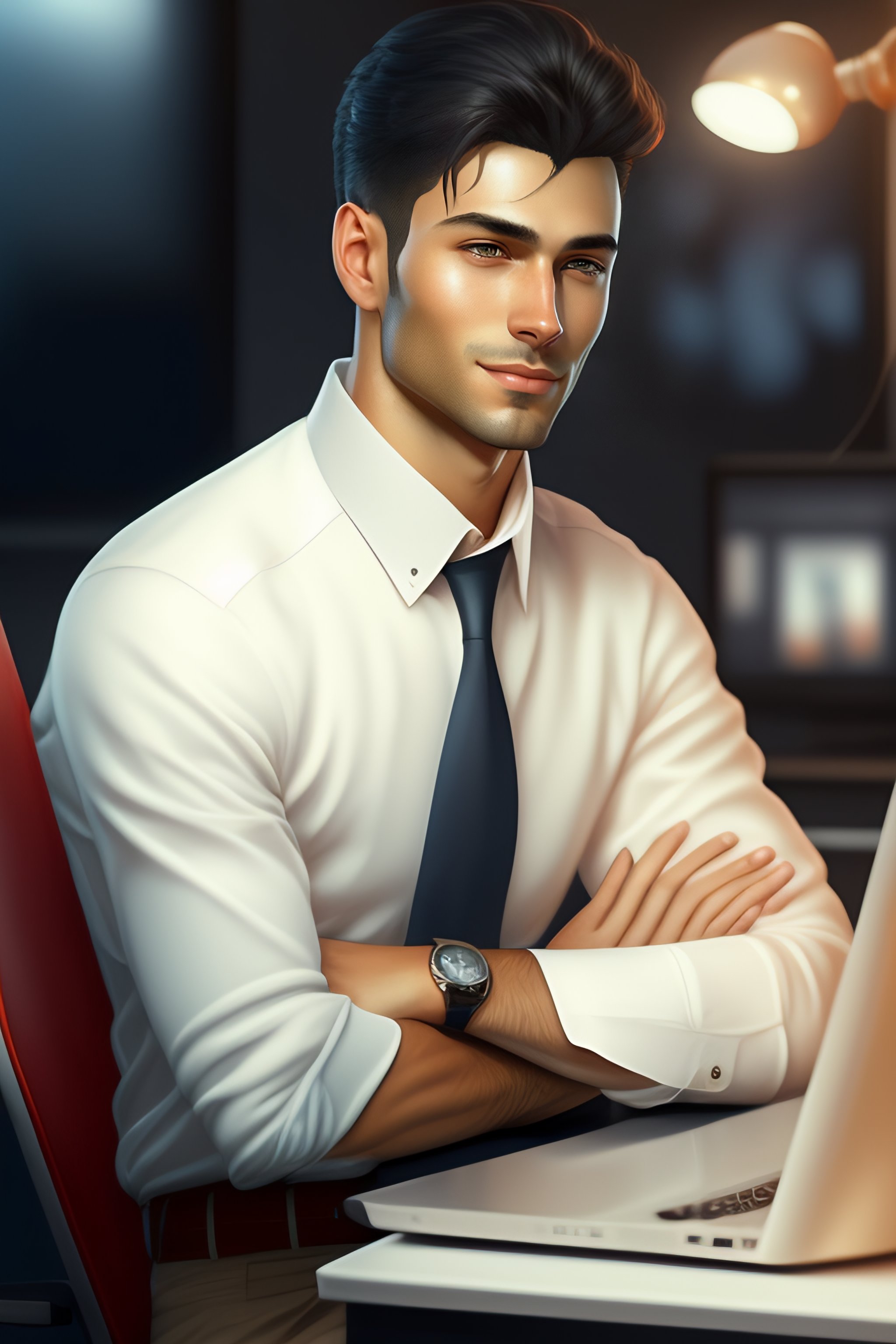 Lexica - Portrait of an IT Engineer as man cute-fine-face, full body ...