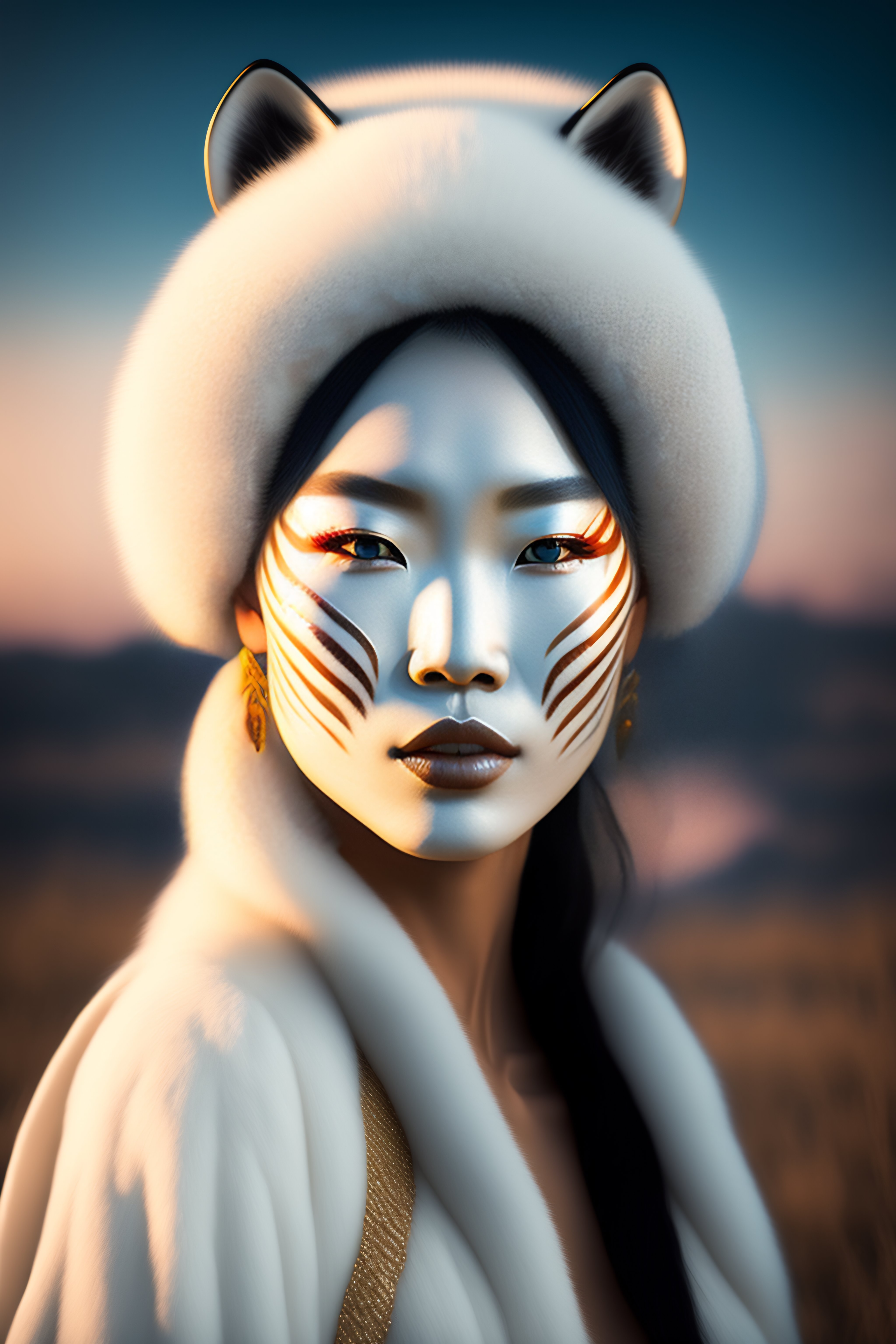 Lexica - Photographic portrait of a stunningly beautiful Japanese ...