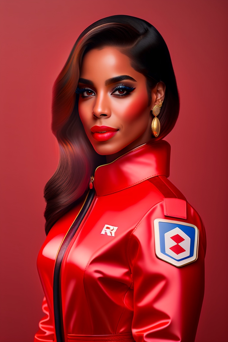 Lexica - Anitta, Full body view, wearing red pilot suit, photo realism,