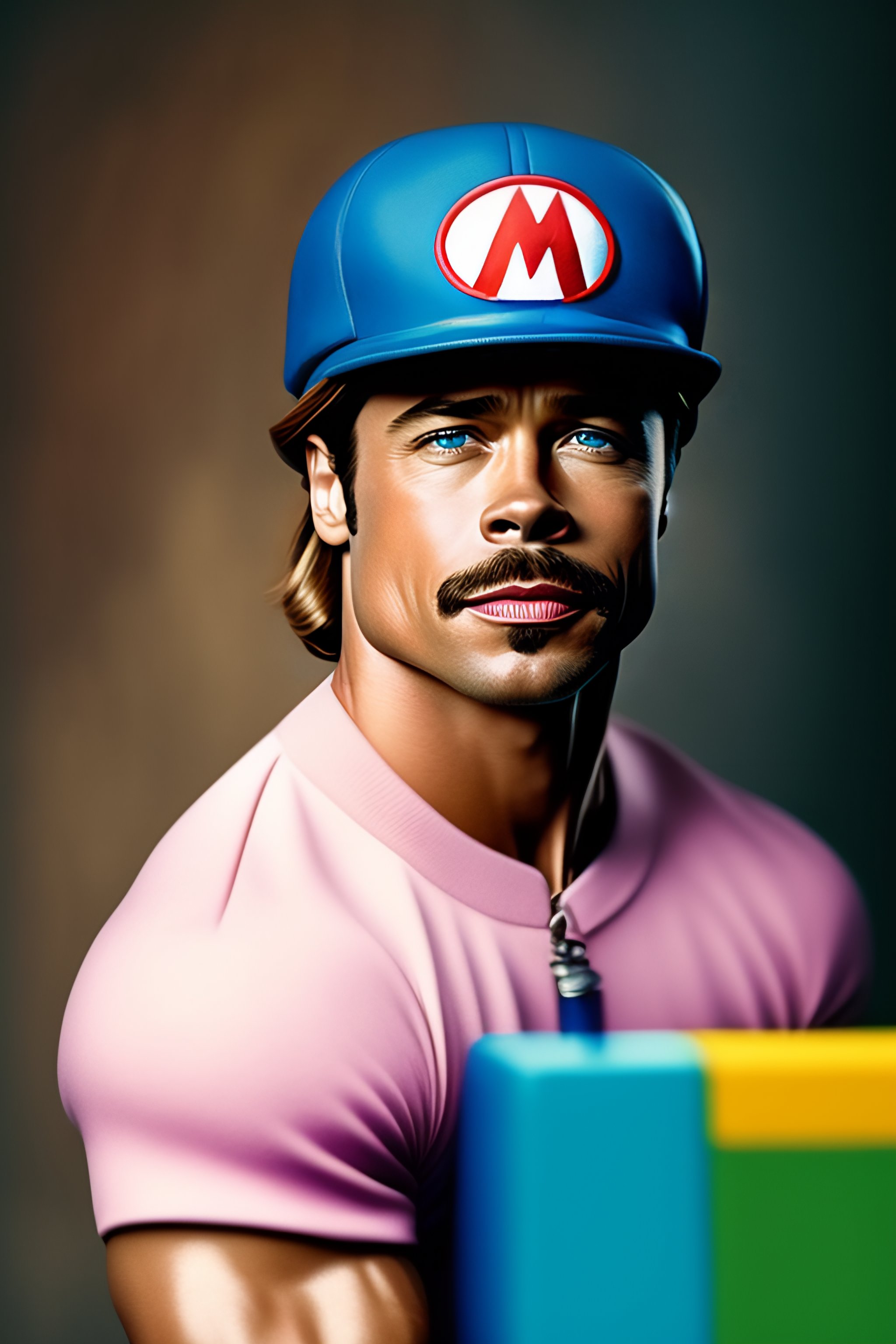 Lexica - Retrato do Brad Pitt como super mario, live action adaptation ...