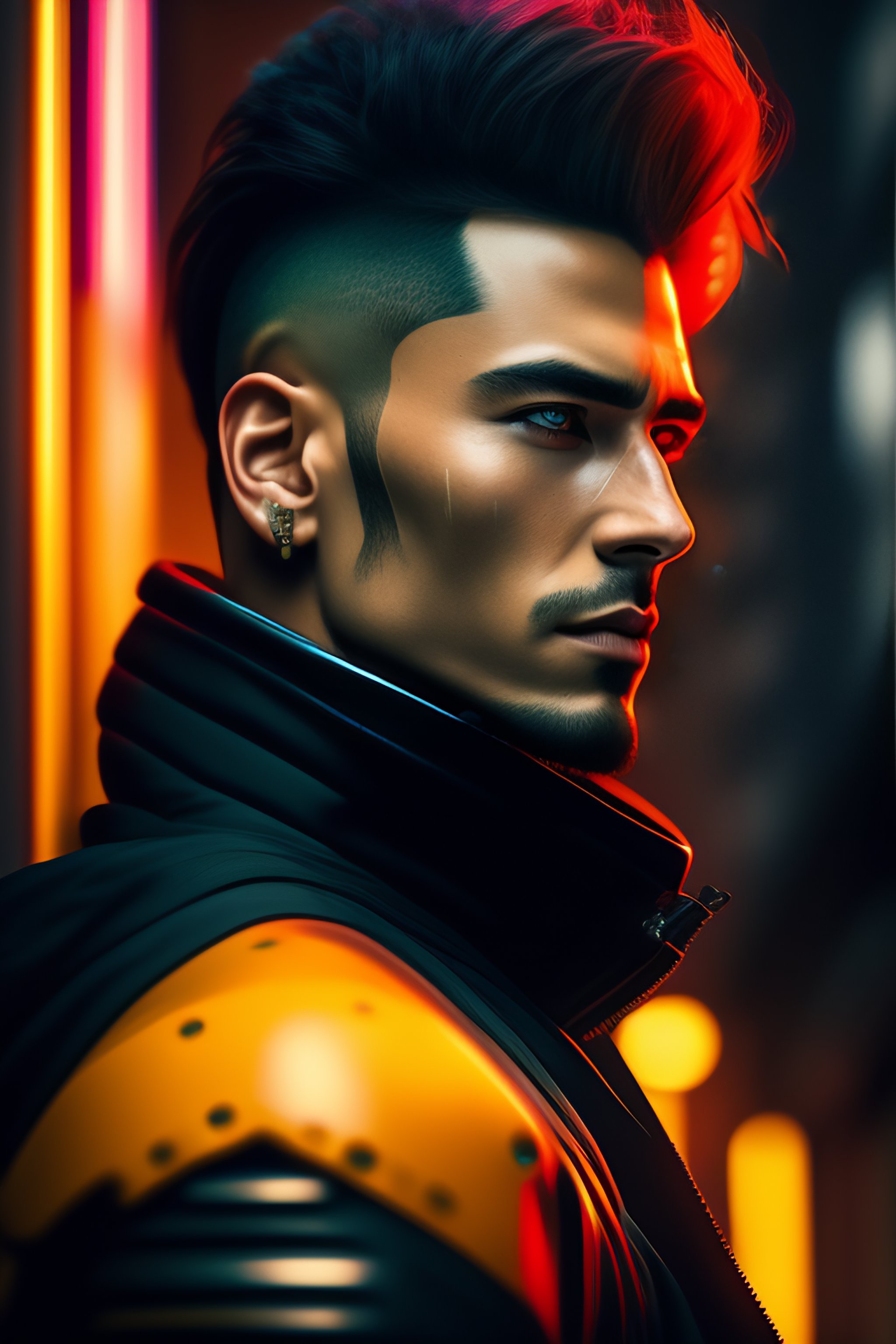 Lexica - Portrait cyberpunk man