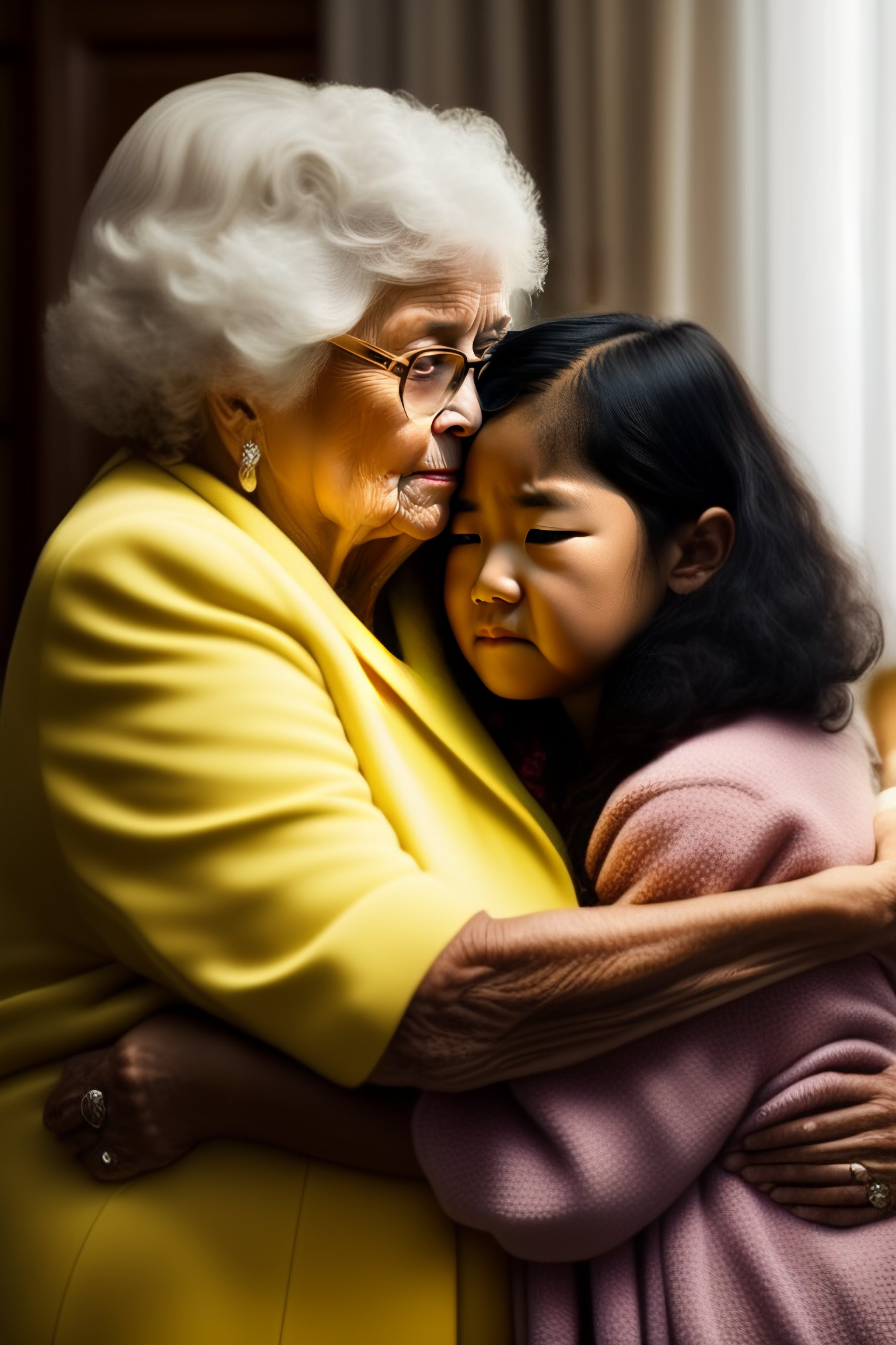 Lexica - Grandmother who says goodbye to her granddaughter because she ...
