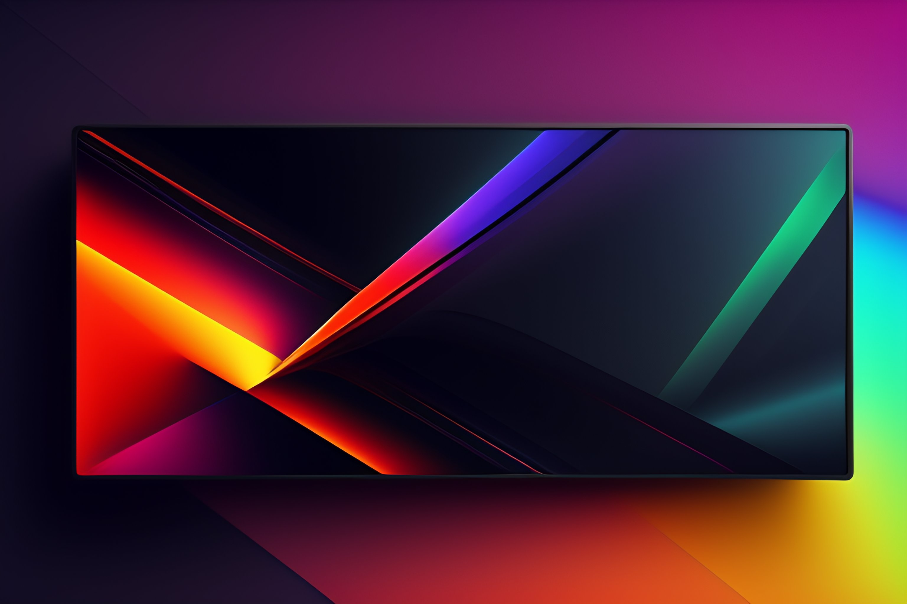 Lexica - Dark computer desktop background material design rectangles ...