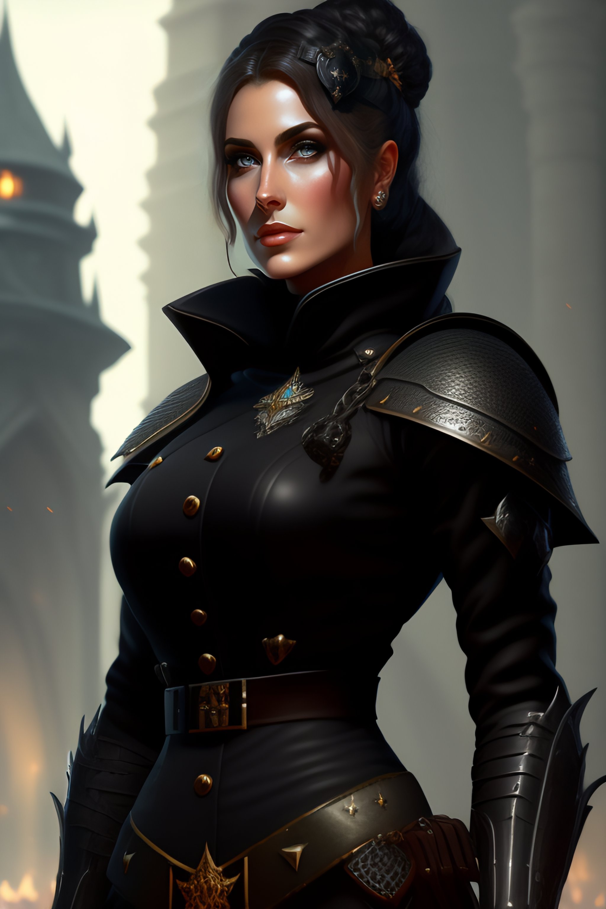 Lexica - Woman gothic knight necromancer summoner, armored Wolfenstein ...