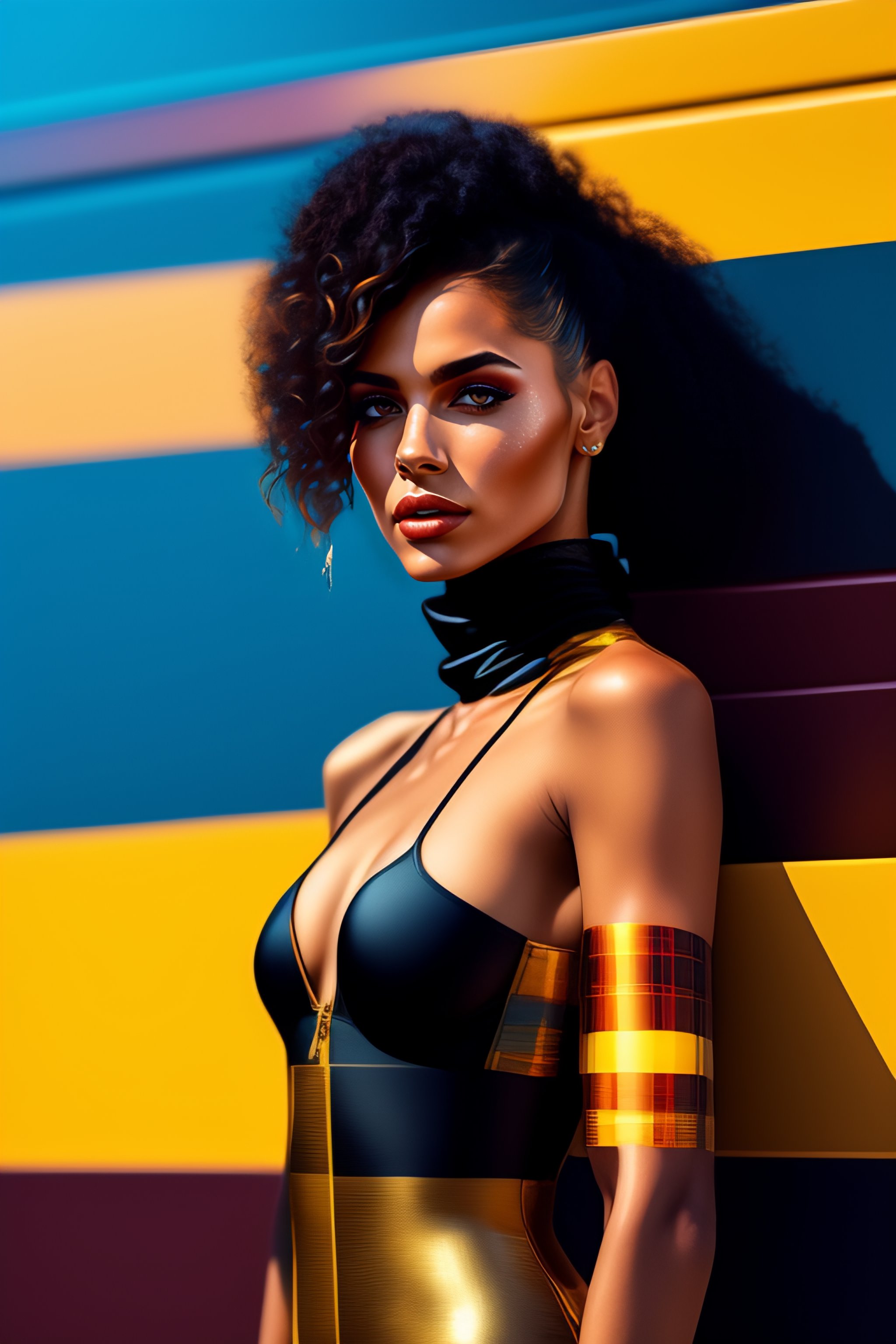 Lexica - Full body highly detailed portrait young Beautiful Swiss-Lebanese, tan sand skin, woman ...