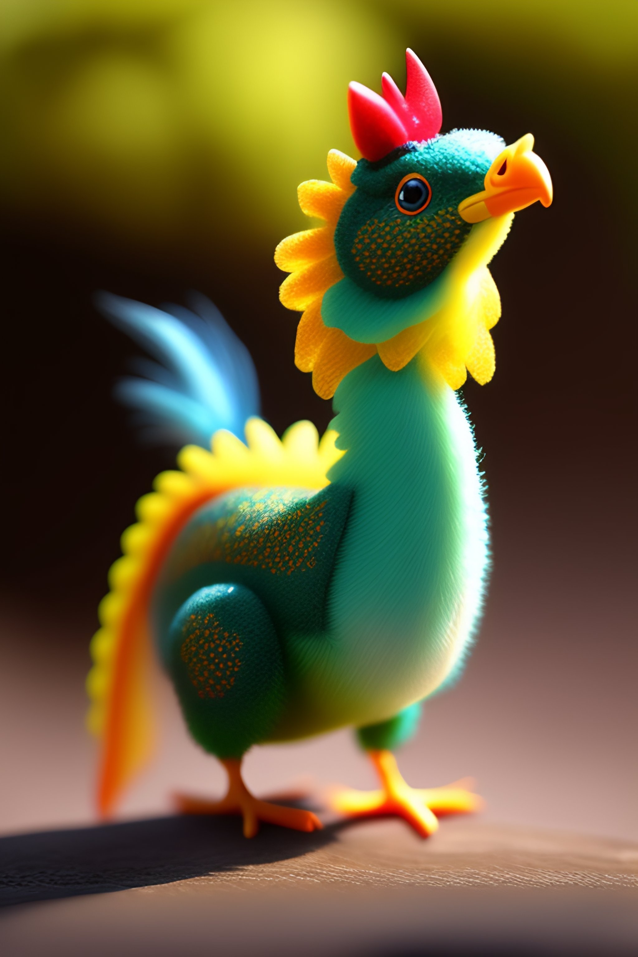 Lexica - Cute single chicken dragon, no more than two legs