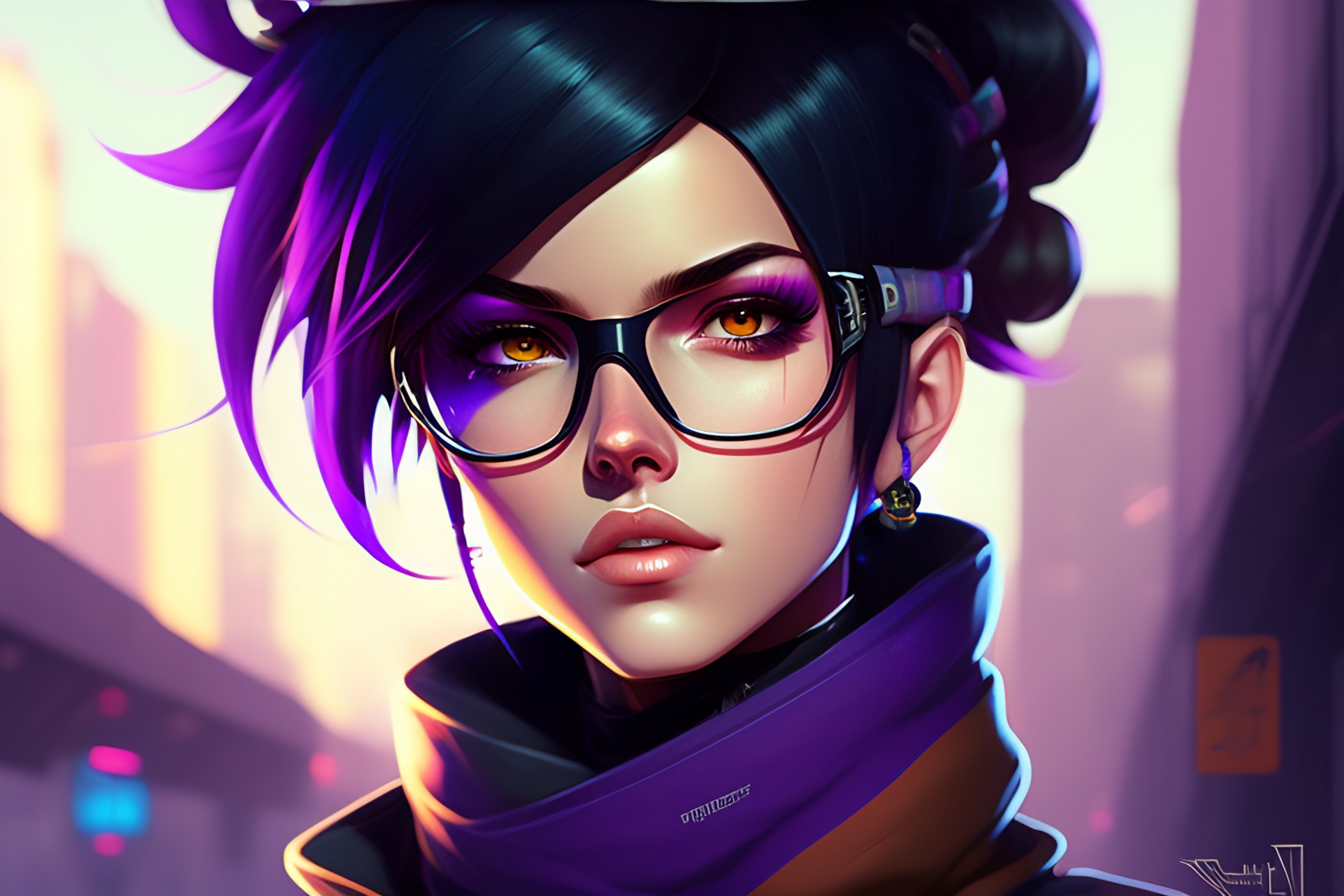 Lexica - Highly detailed portrait of a sewer emo punk woman student ...