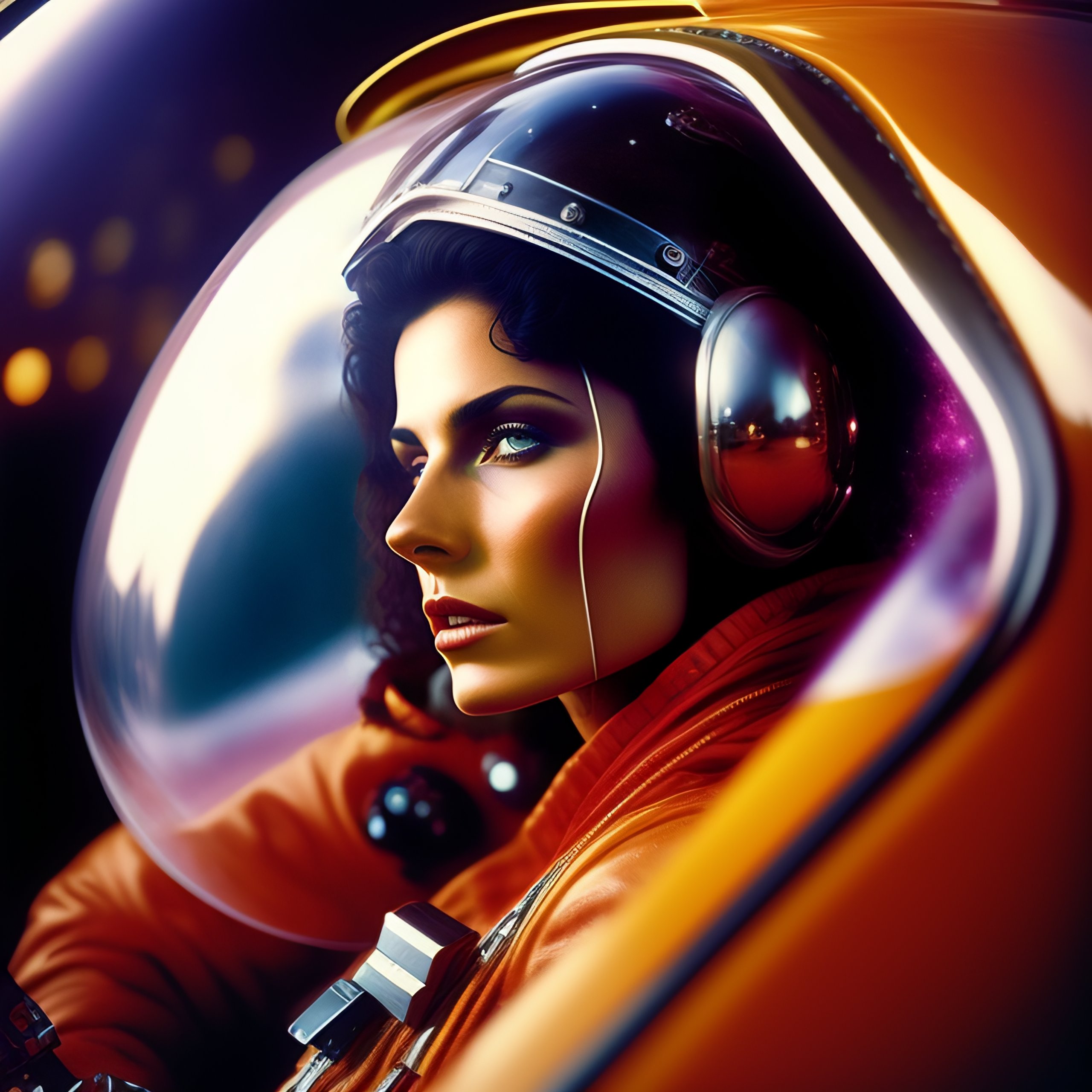 Lexica - Space pilot lucios Italian women, interior cockpit ...