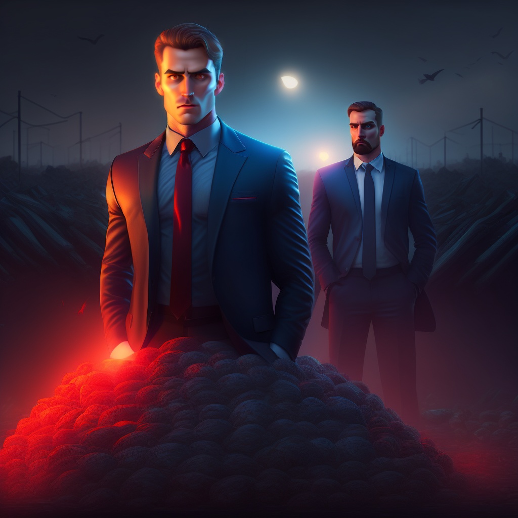 Lexica - Innocent corporate officer and it's evil doppleganger standing ...
