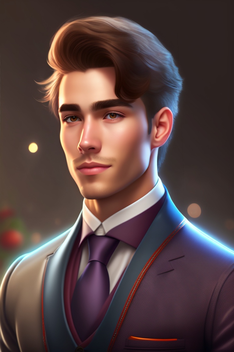 Lexica - Young handsome boy, professor,age 25 years old