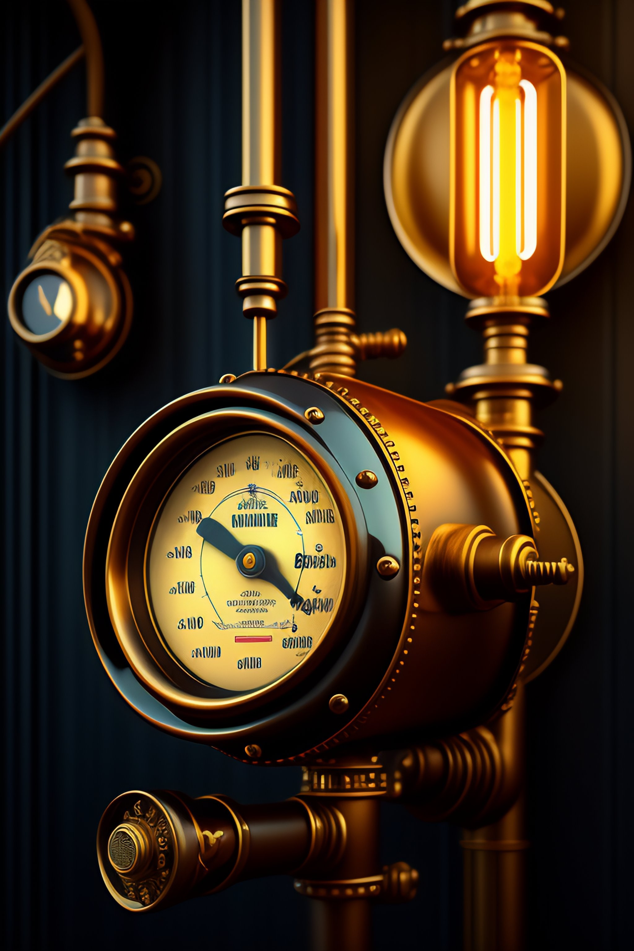 Lexica - Background steampunk pipe meters with lamp radio tubes plane ...