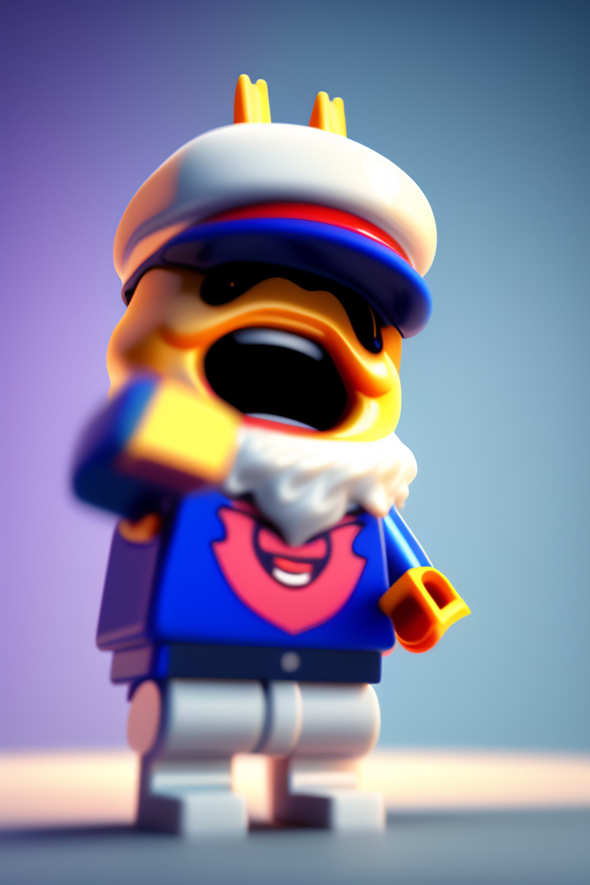 Lexica - 3d render cute character laughing lego