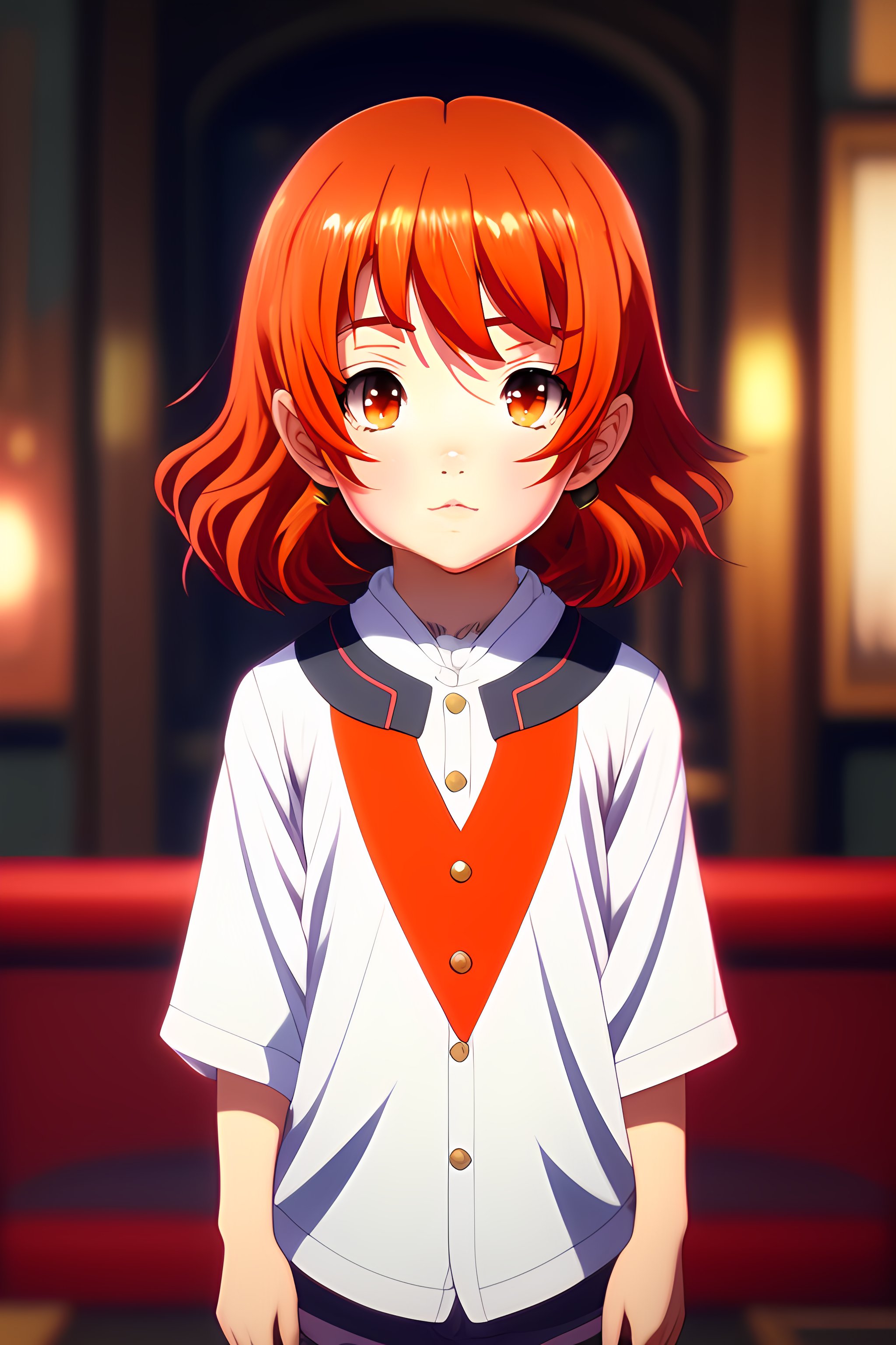 Lexica - Red-haired child, anime.