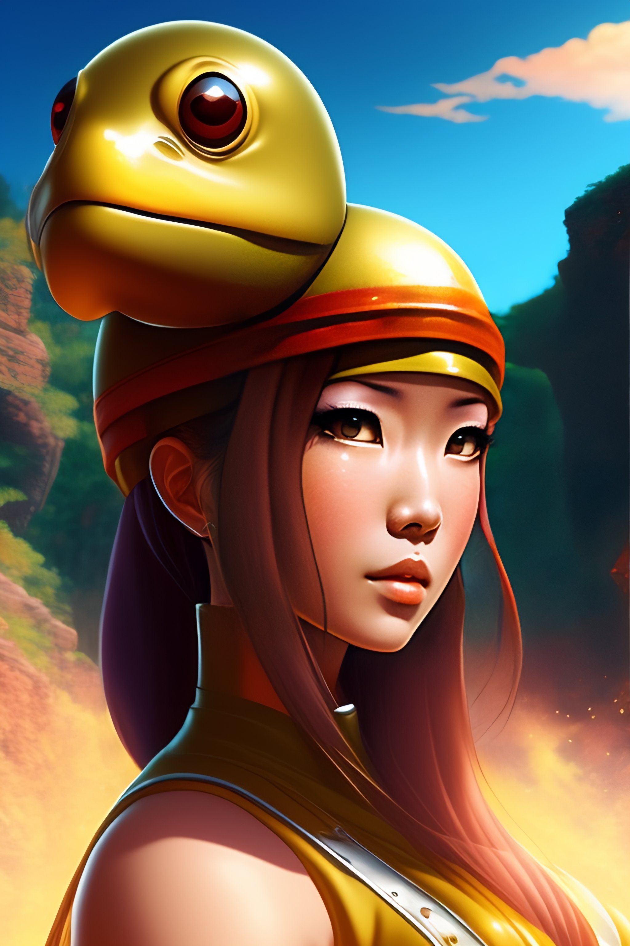 Lexica - Human body turtle, manga style